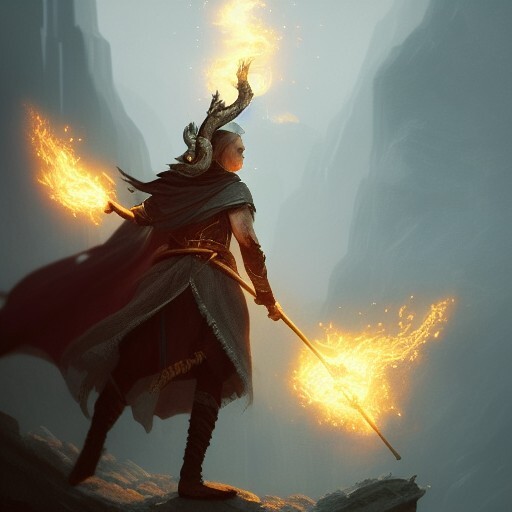 ArtStation - Fire elemental samurai