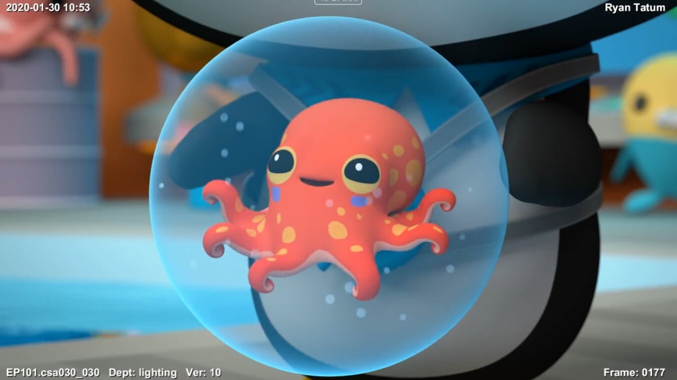 Myke Sutherland - Octanauts Movie ~ 'Caves of Sac Actun'. Coba the baby octopus.