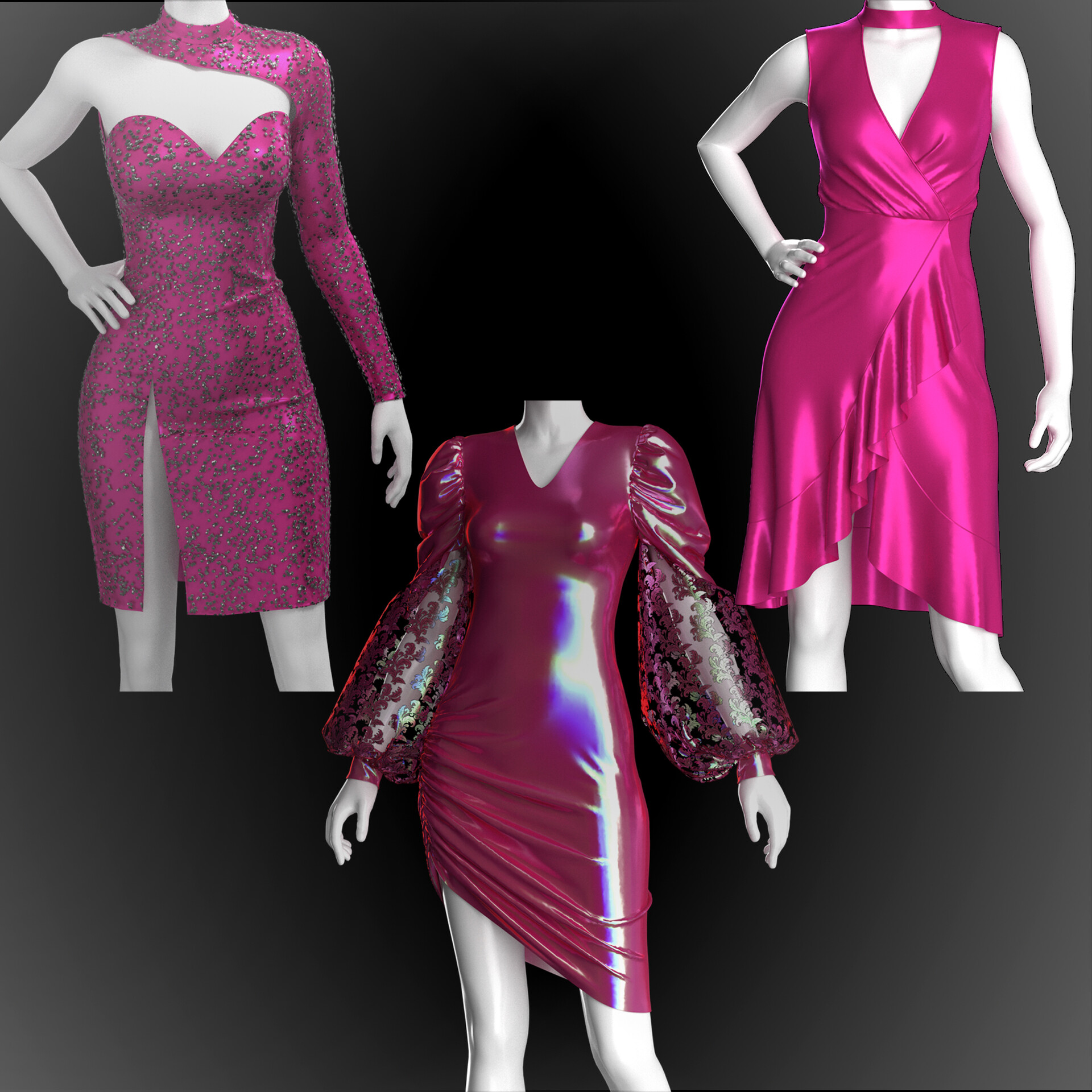 ArtStation - 3Womens Clothing (OBJ+mtl+FBX+ZPRJ) #226