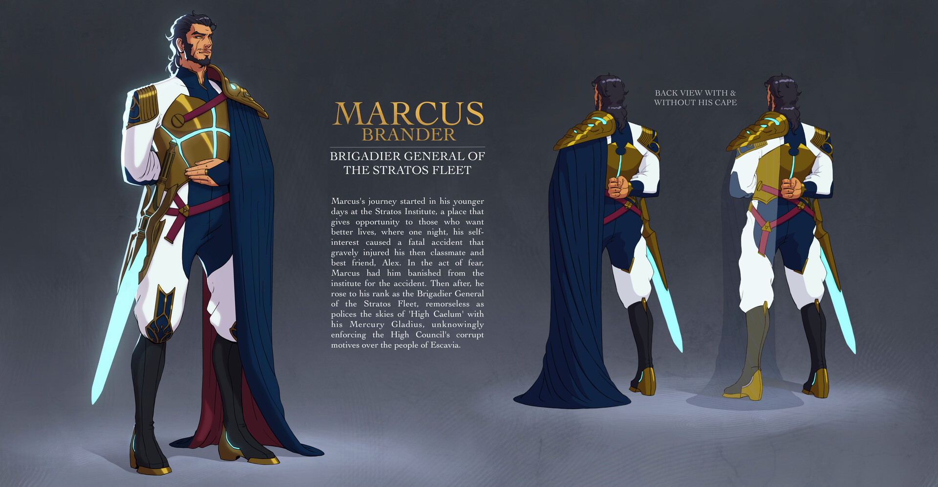 ArtStation - Marcus Brander, Brigadier General of the Stratos Fleet ...