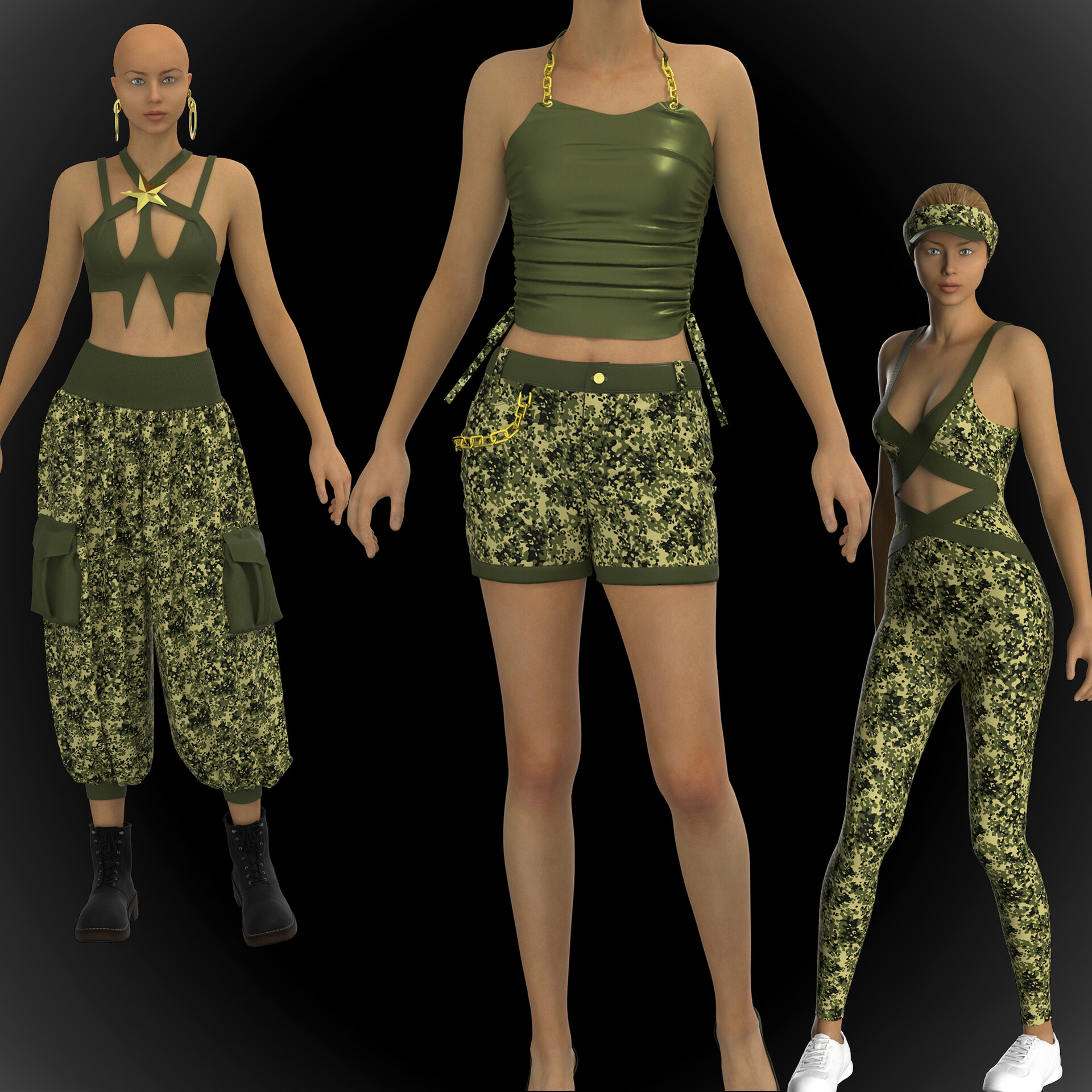 ArtStation - 3Womens Clothing (OBJ+mtl+FBX+ZPRJ) #227