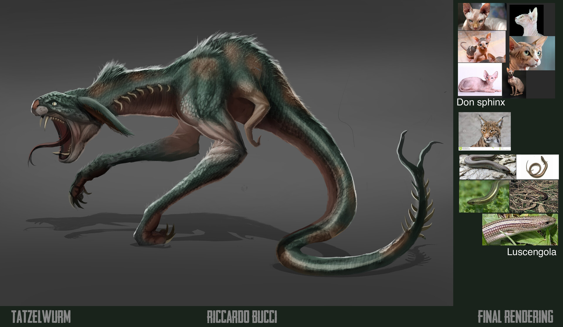 ArtStation - Tatzelwurm Creature Concept