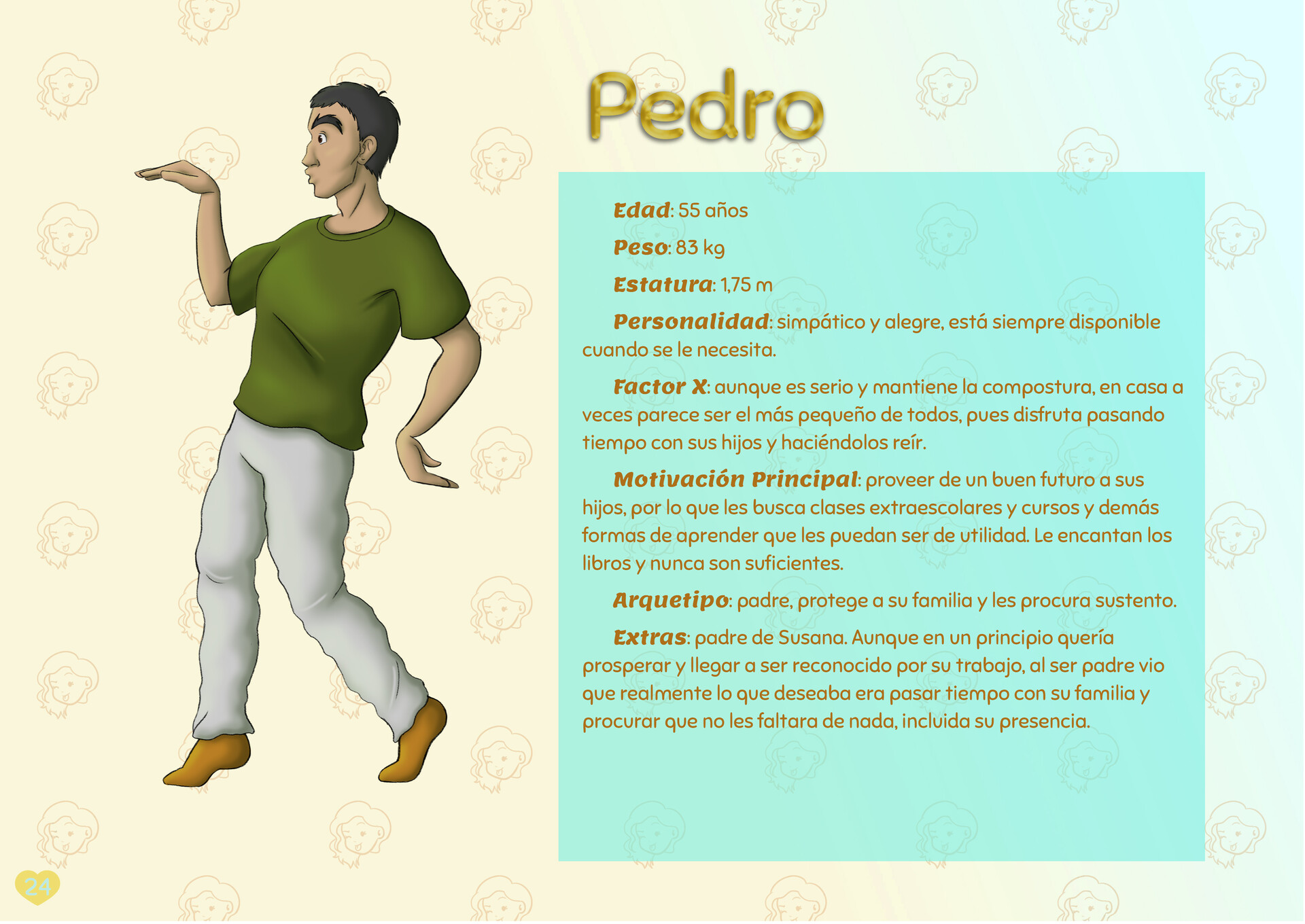 ArtStation - Character sheet - Pedro