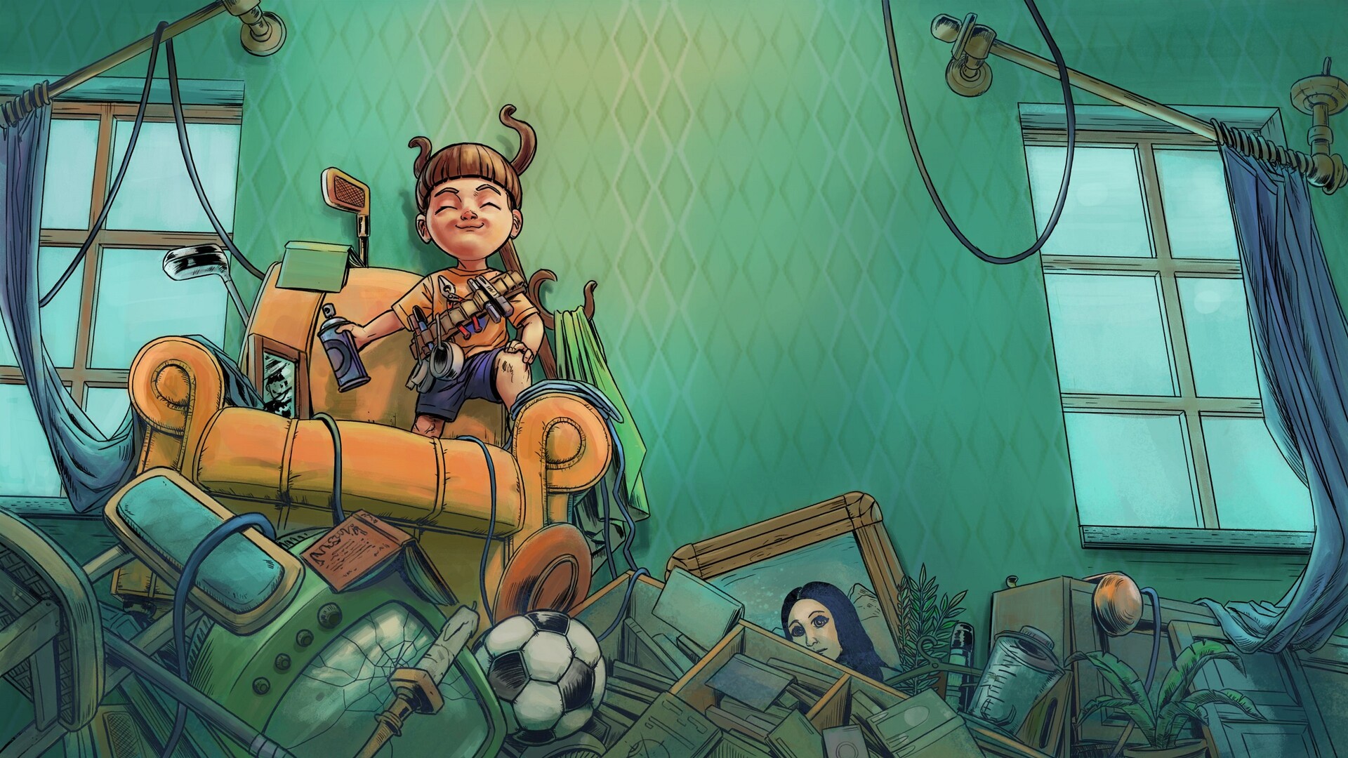 ArtStation - "Little devil" - game splash screen