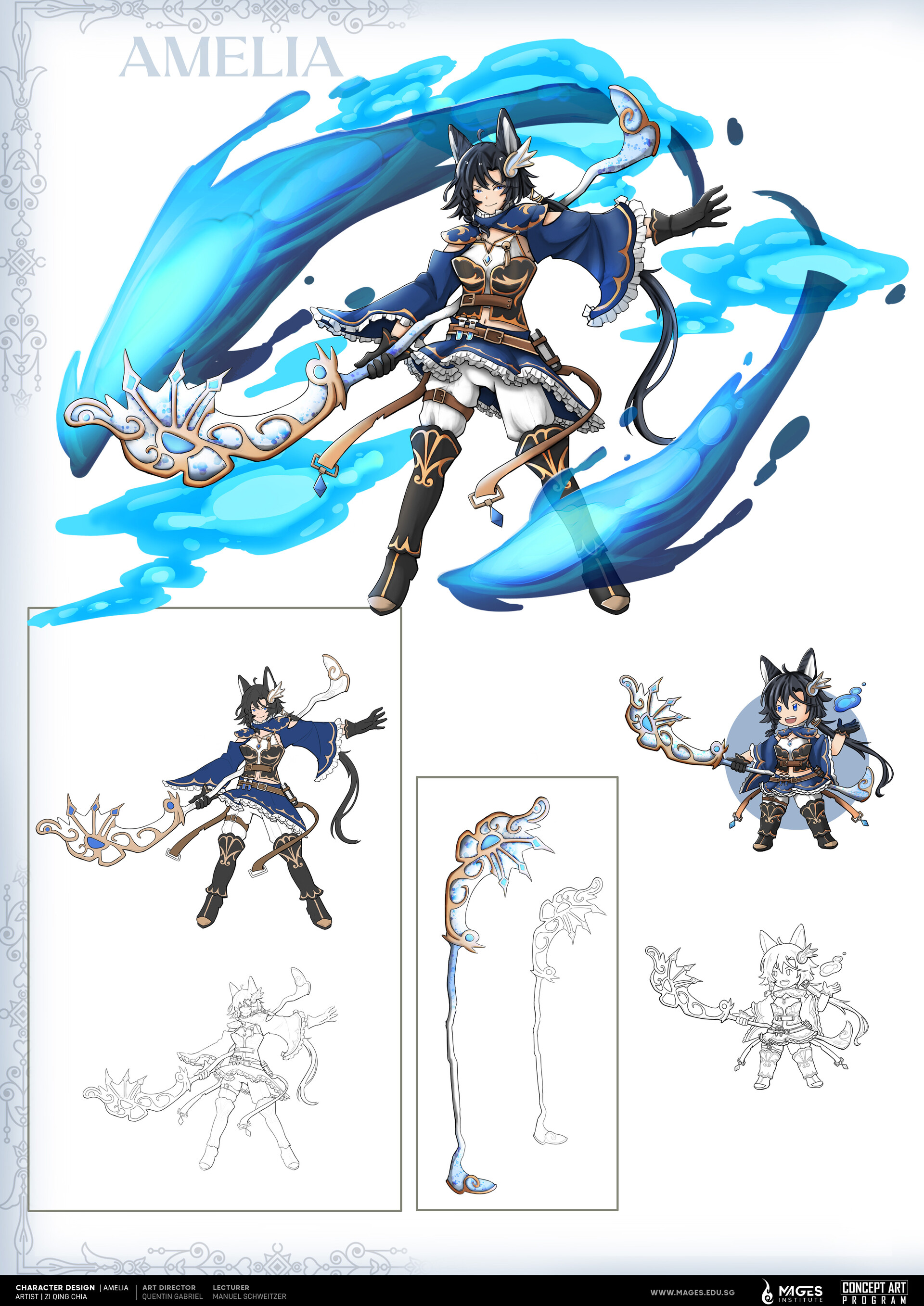 ArtStation - Granblue Fantasy Inspired Character - Amelia