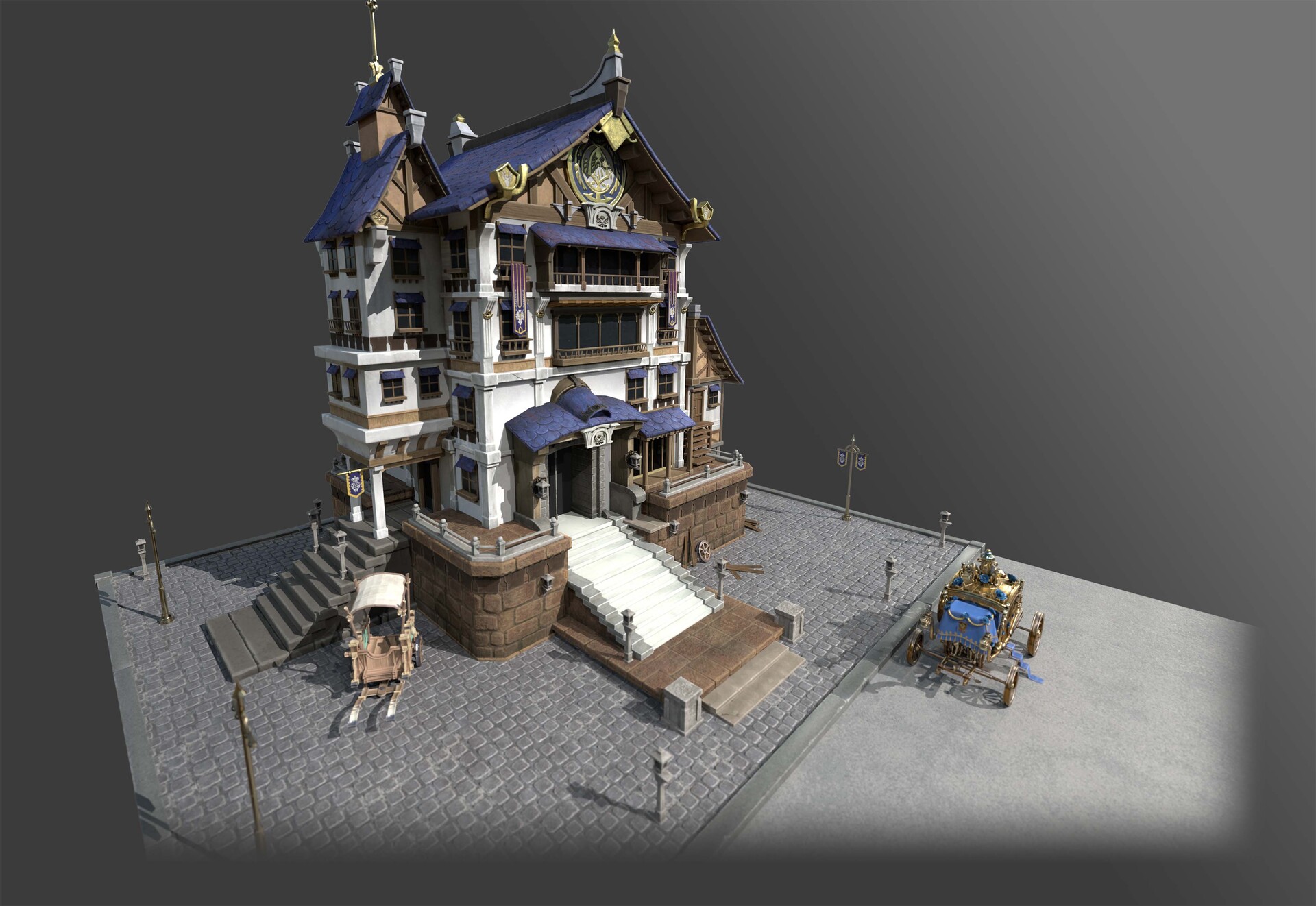 ArtStation - Guild house and Carriage