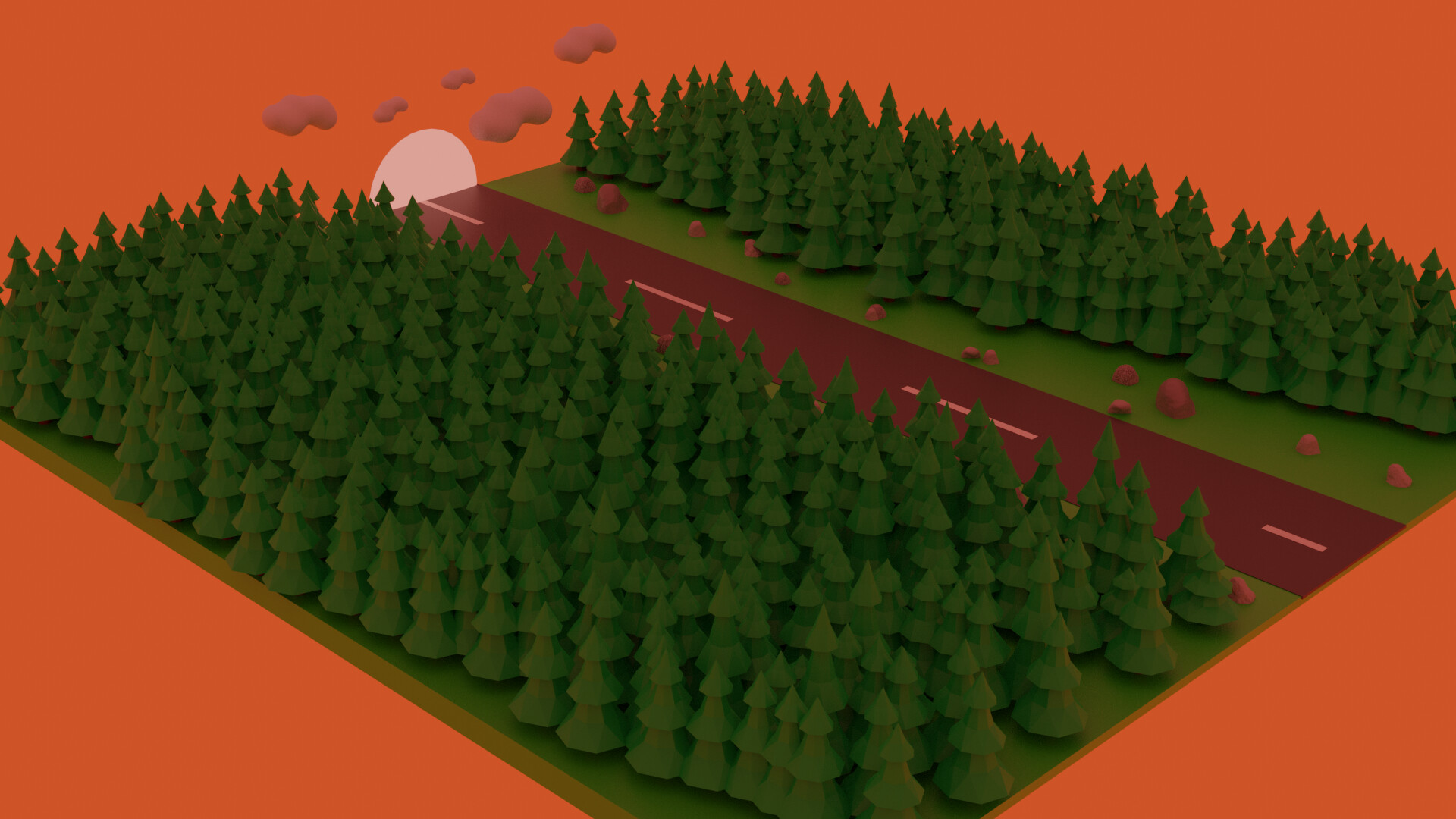 ArtStation - low poly forest