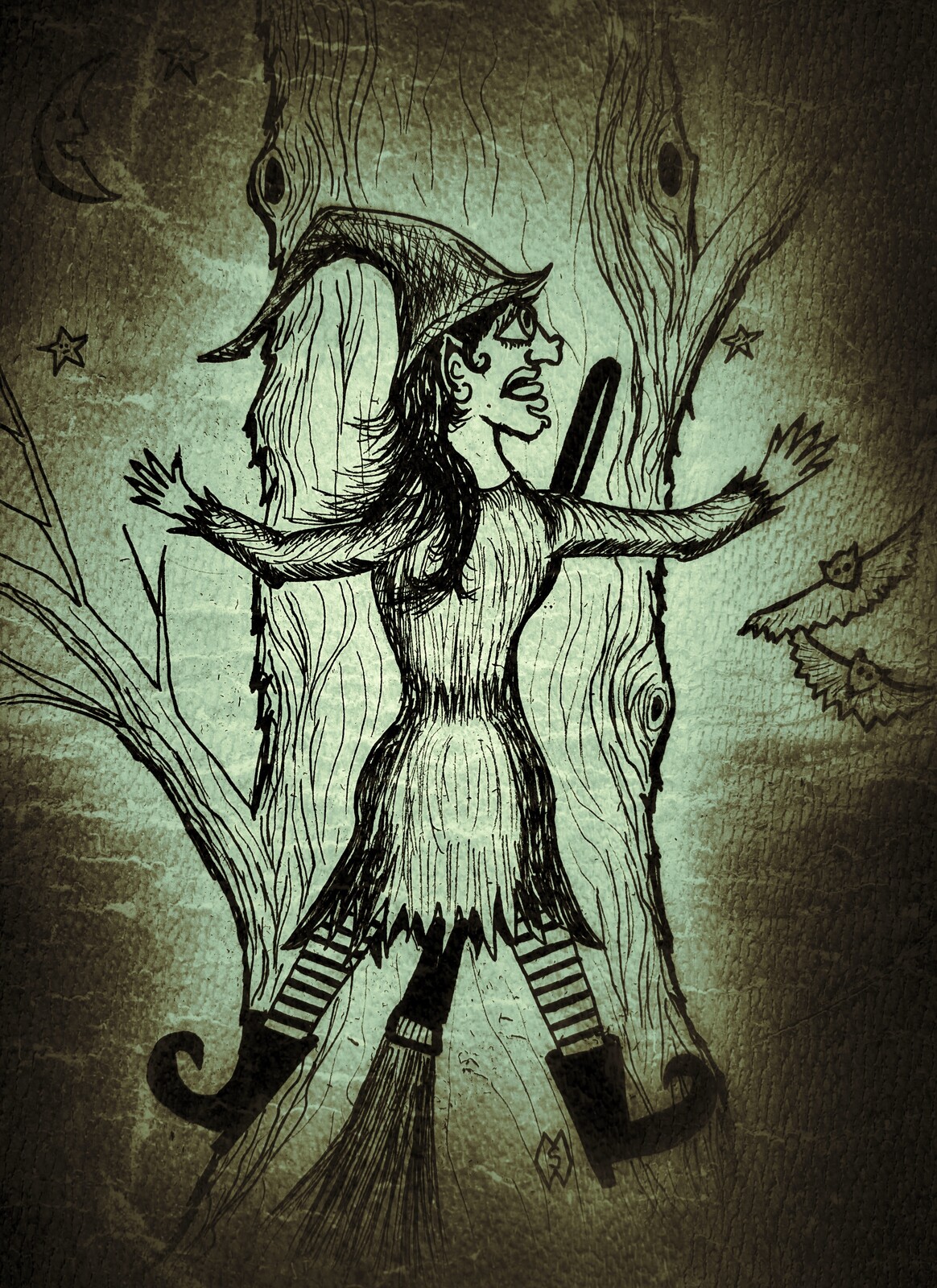 Matt Starr - Flying witch splats into tree