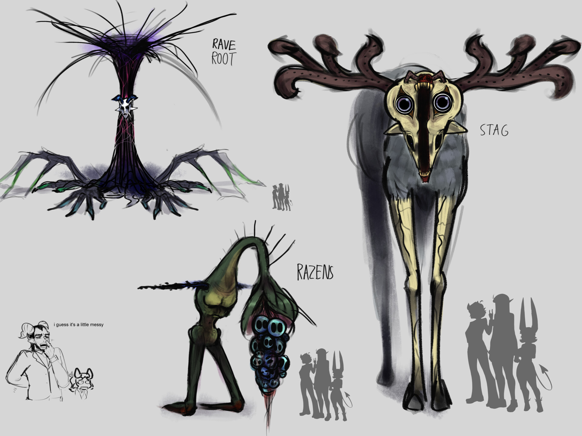 ArtStation - Demons corrupted by nature concept