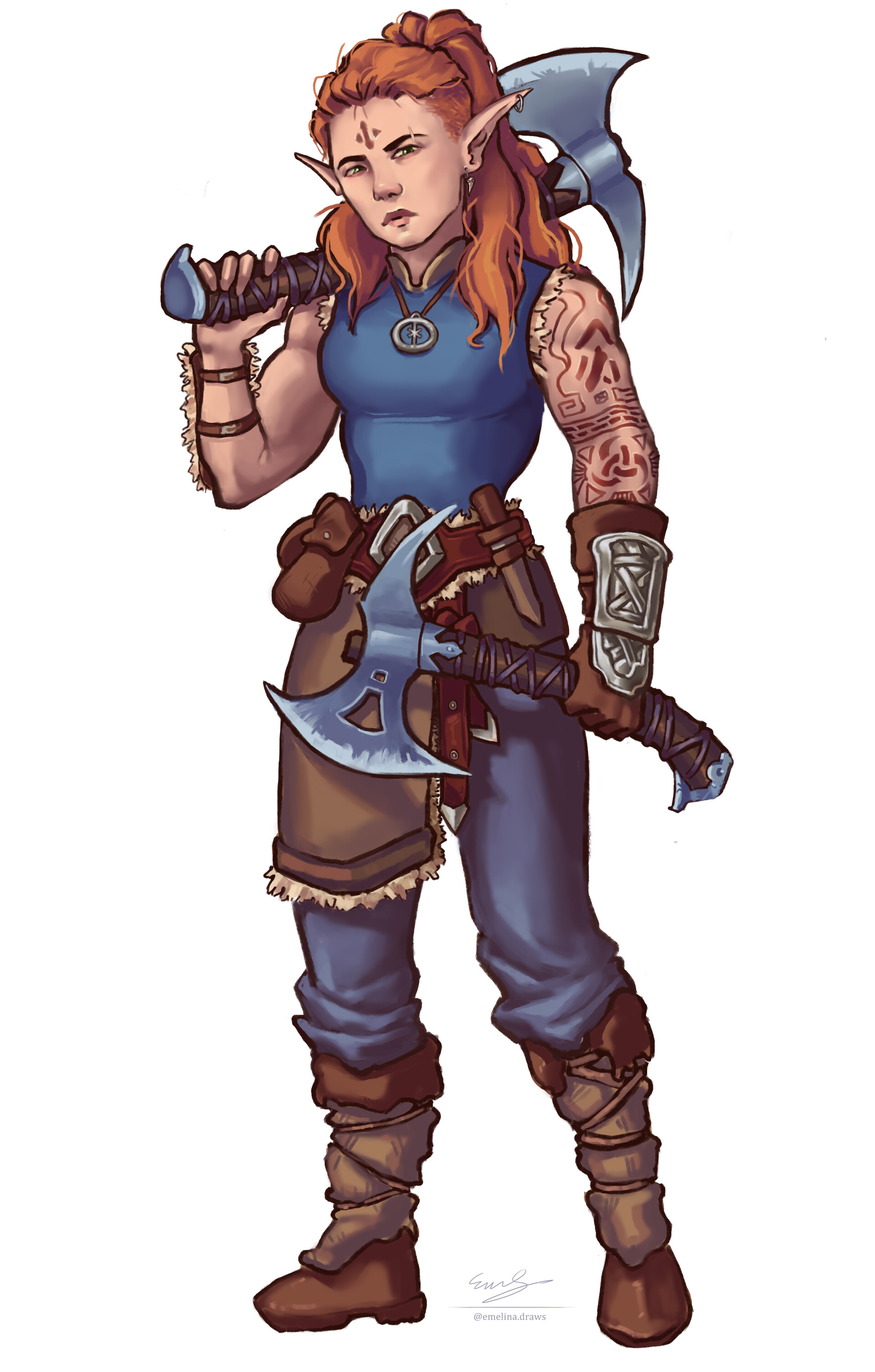 ArtStation - Elf Viking Character Design