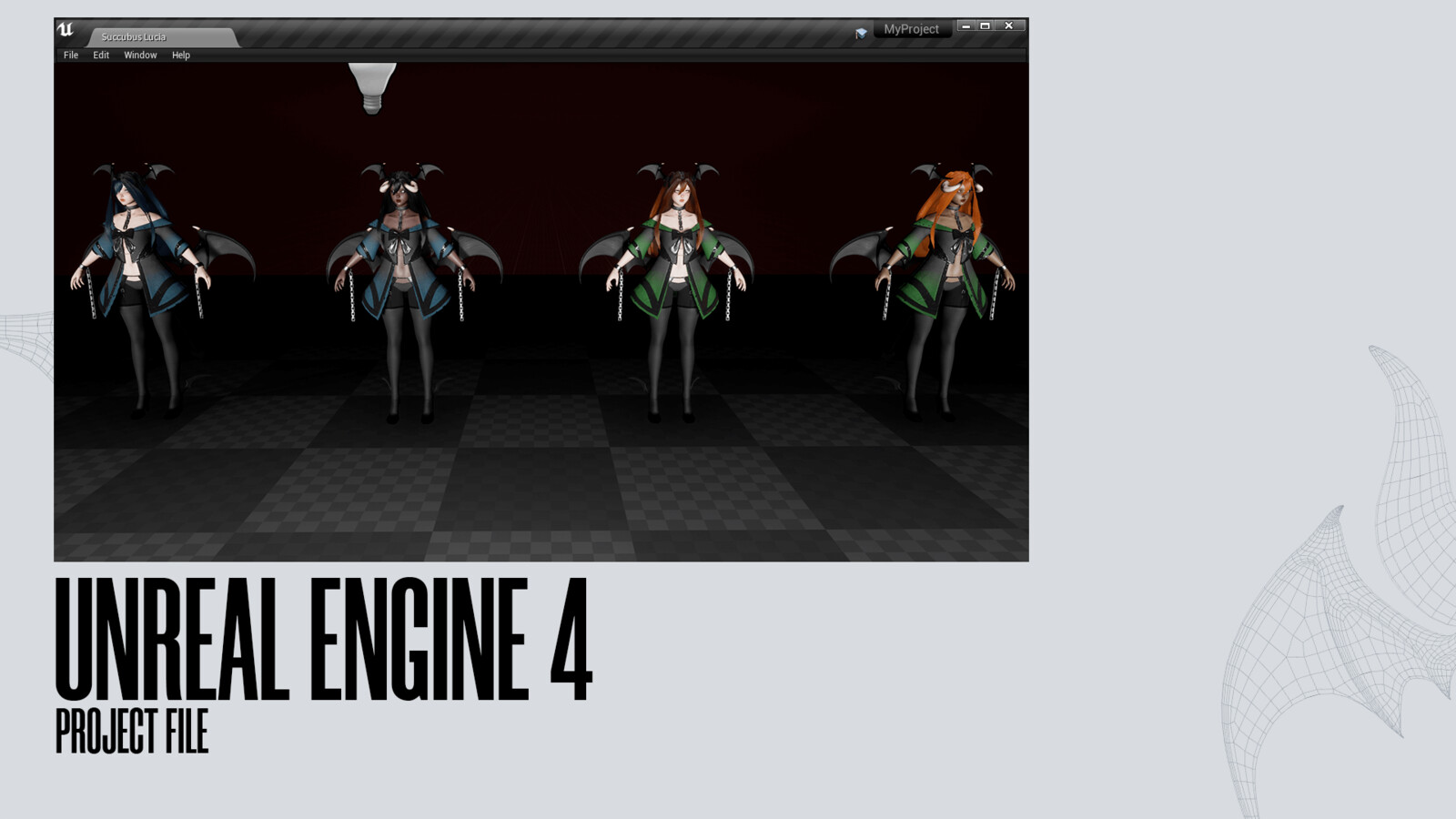 Ida Faber - Succubus Lucia - Game Ready