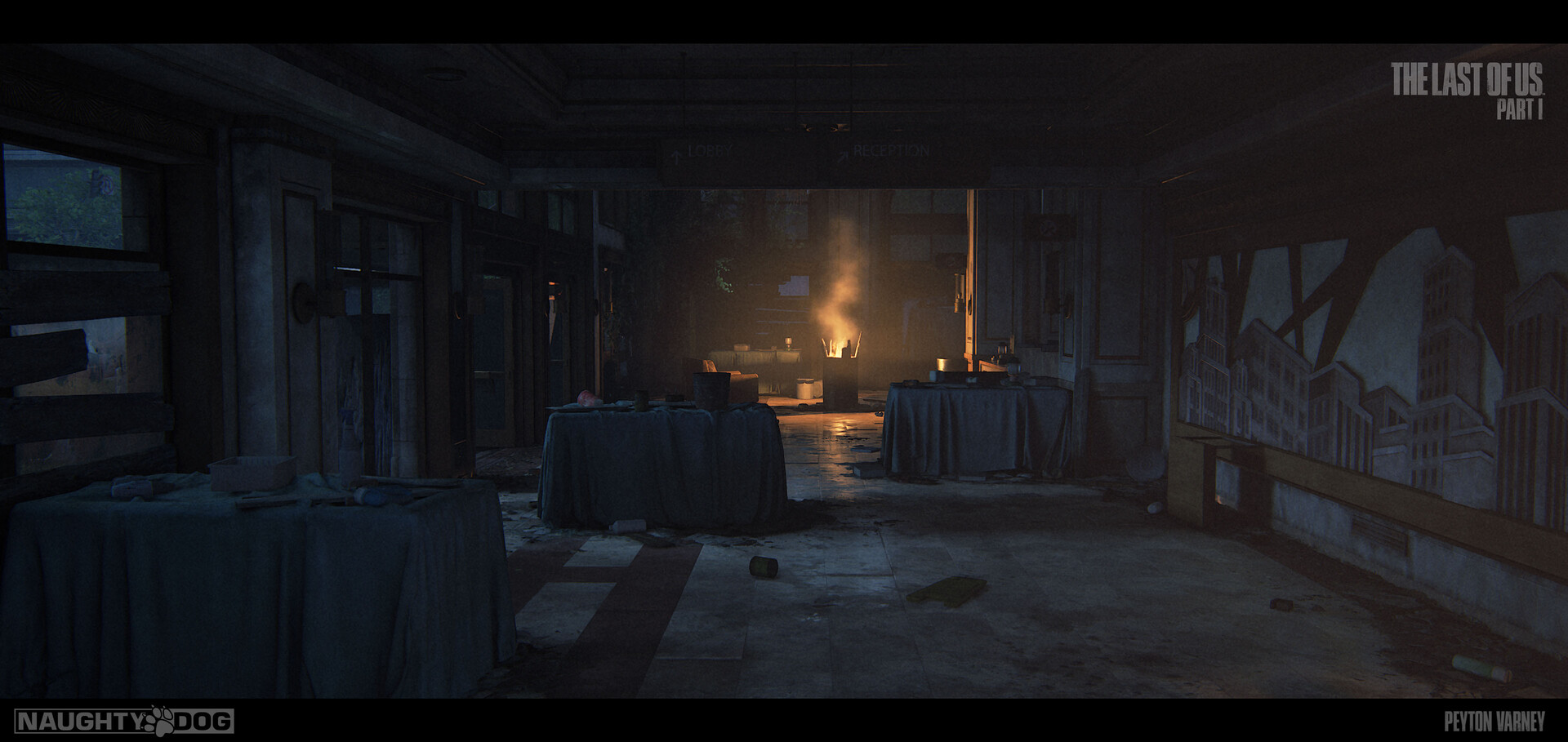 PeytonVarney.com - The Last of Us: Part 1 Hunter City Camp Lobby