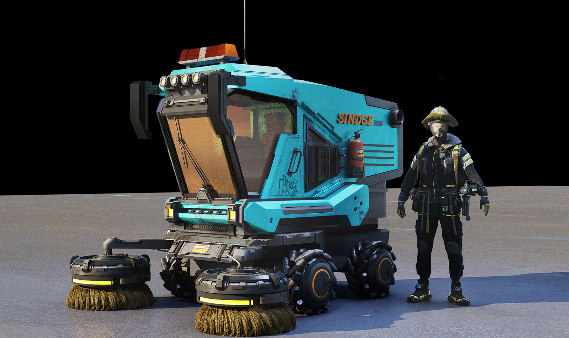 ArtStation - Cleaning vehicle