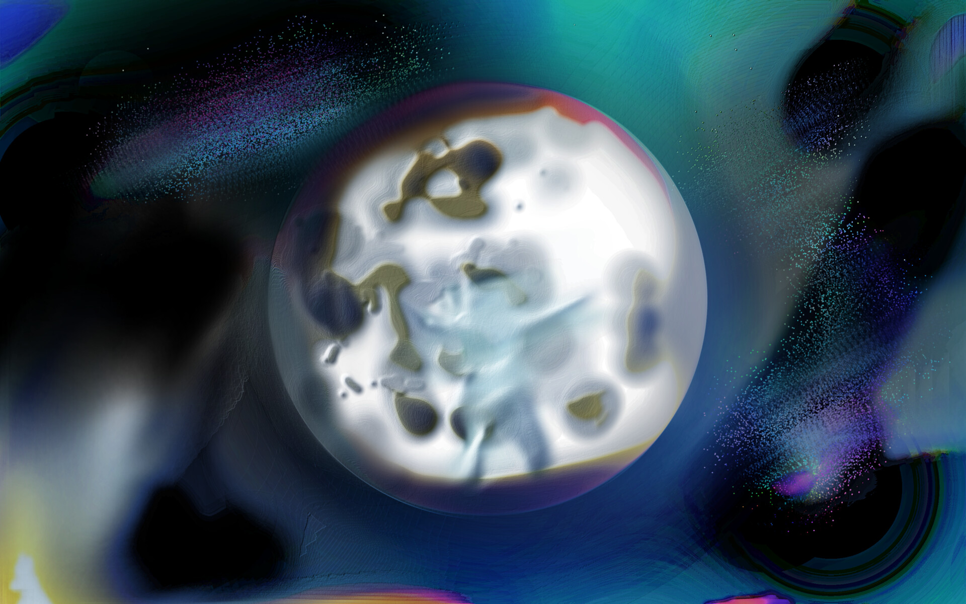 ArtStation - fun drawing man in moon