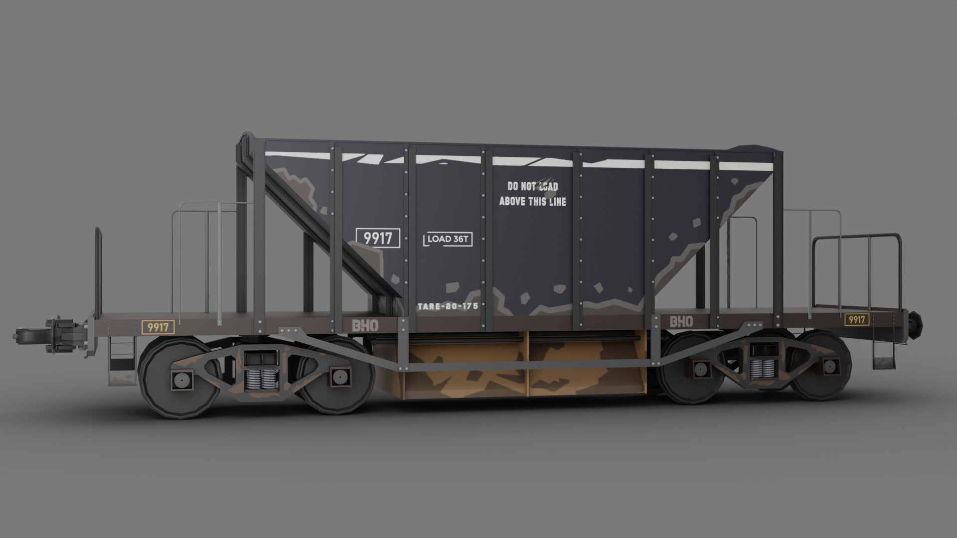 ArtStation - Old Colonial British Ceylon Train Ballast Wagon | LowPoly