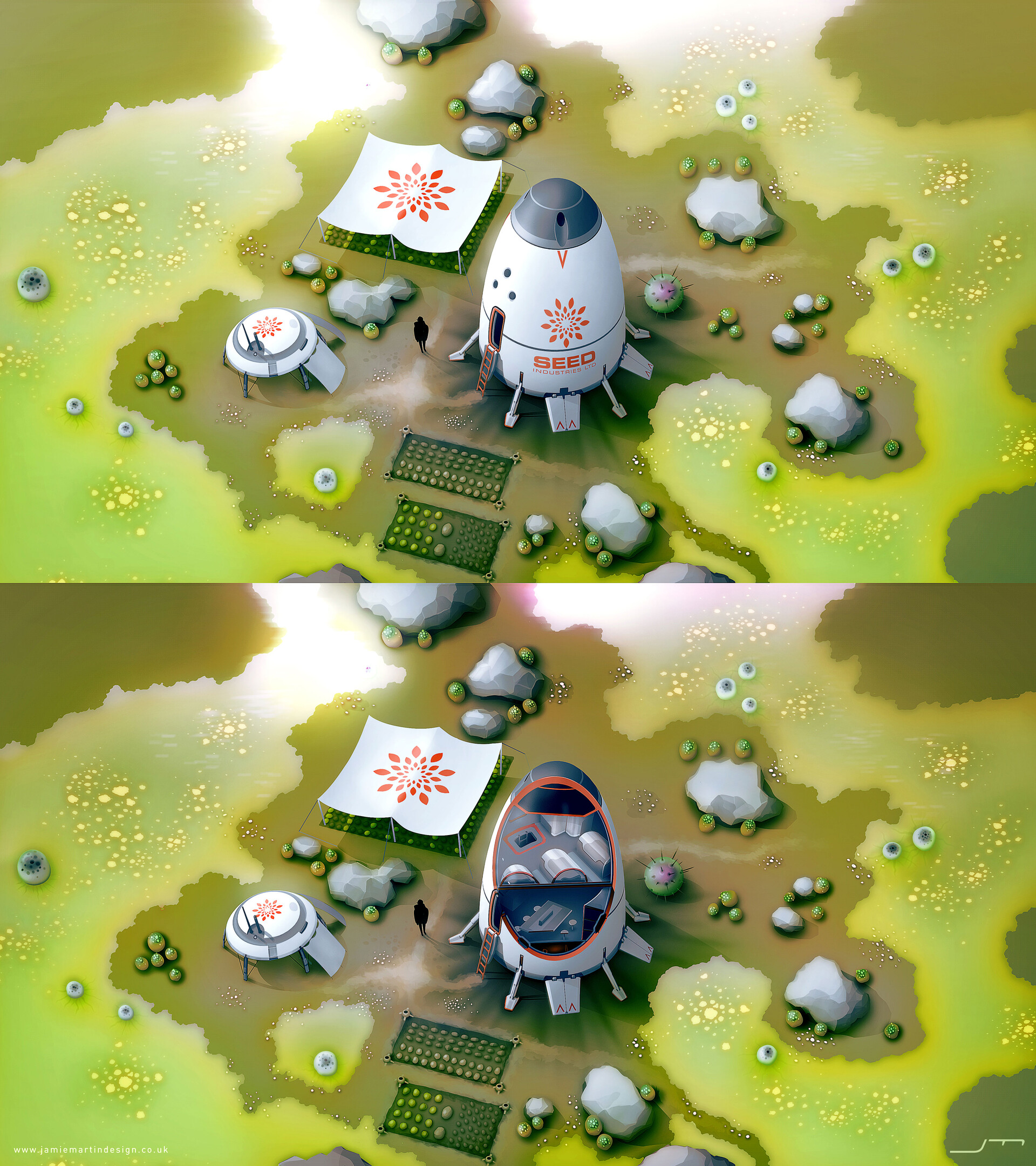 ArtStation - SEED: spaceship concept art