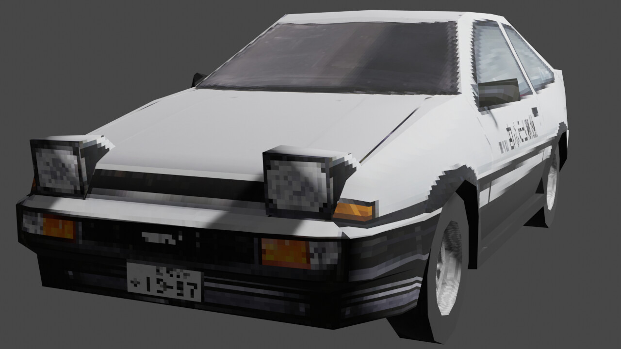 ArtStation - Toyota AE86 PS1 Style