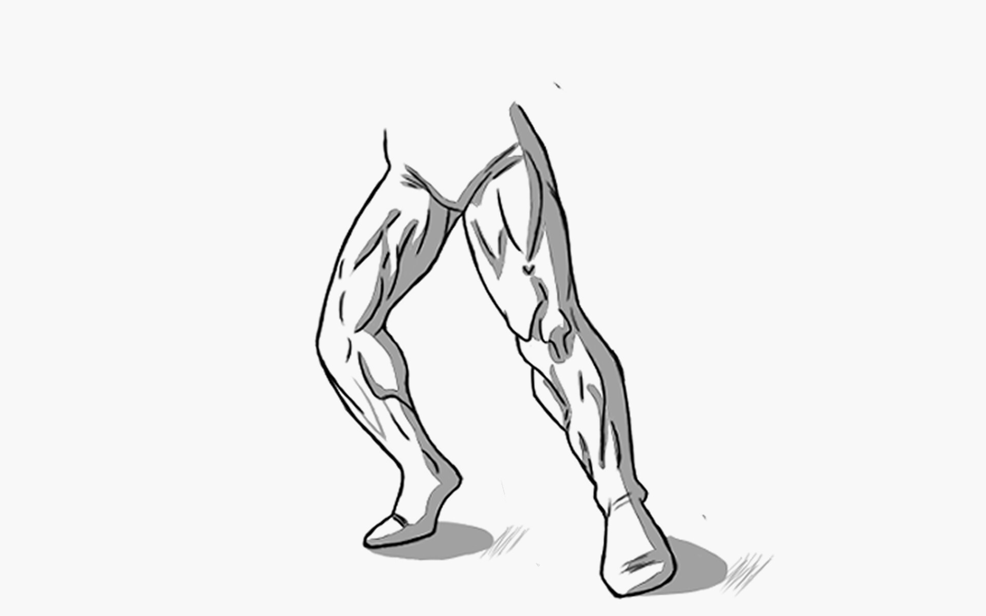 Muscular Leg Drawing