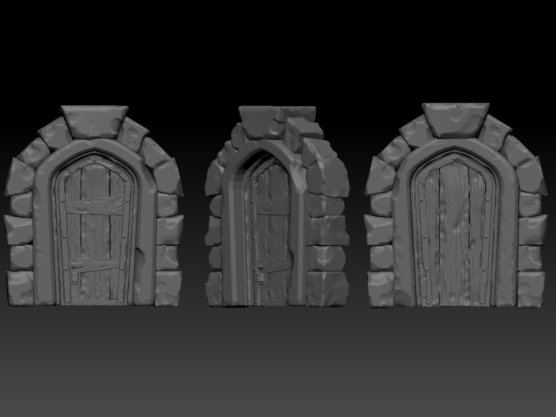 Antoni Martinez - Stone gate study based on Luigis Mansion 3 game