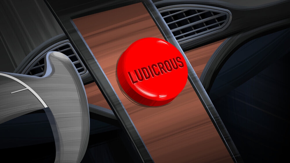 ArtStation - Tesla Interior - Ludicrous button