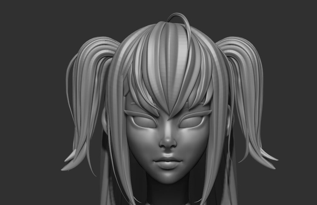 ArtStation - concept portrait sculpt of Misa Amane