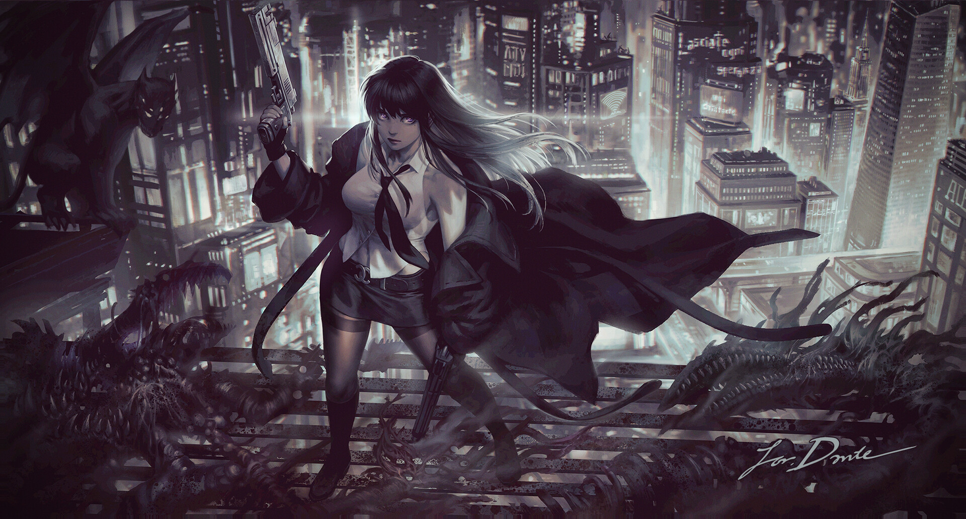 ArtStation - Devil hunter (Private Commission)