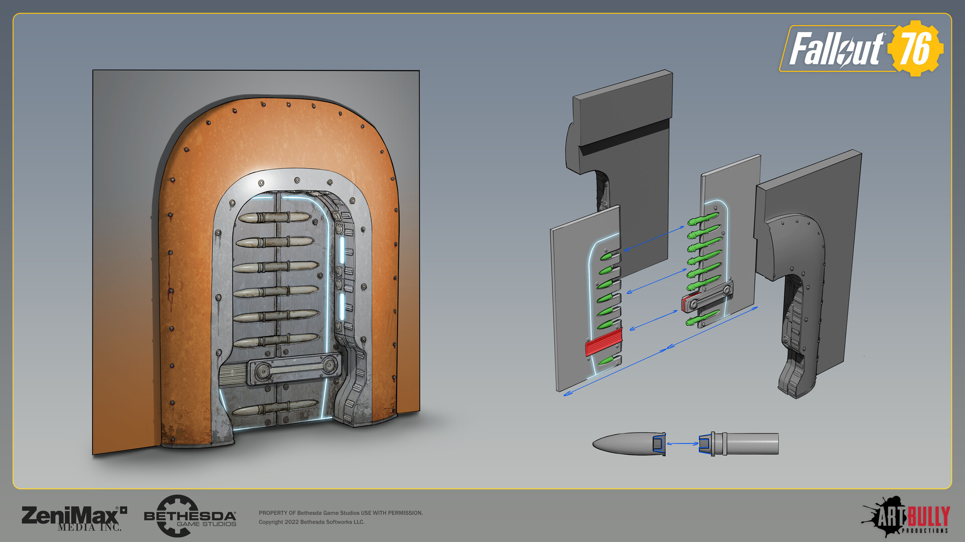 ArtStation - Fallout 76 - Zetan Sliding Door