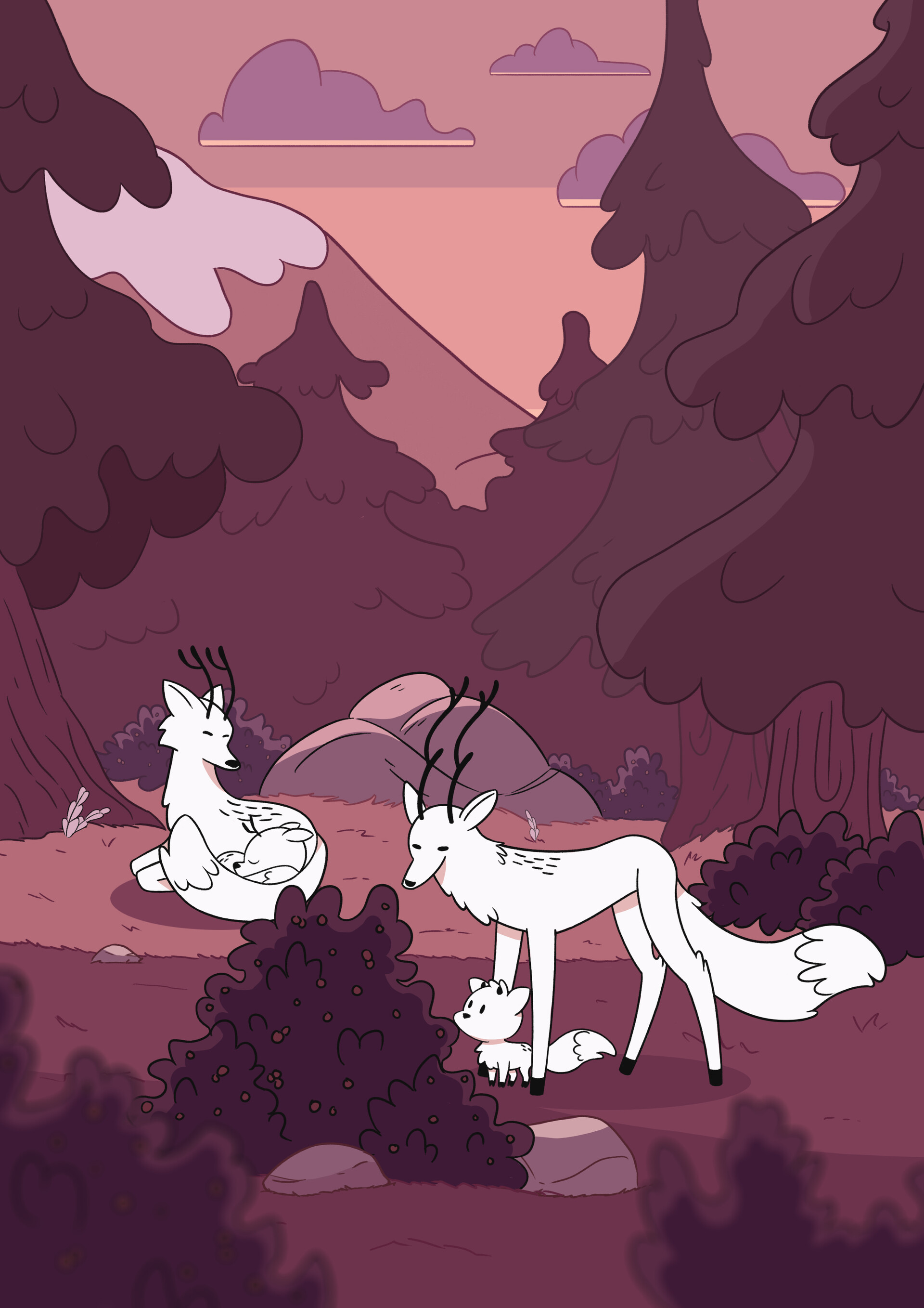 how to draw a deer fox from hilda