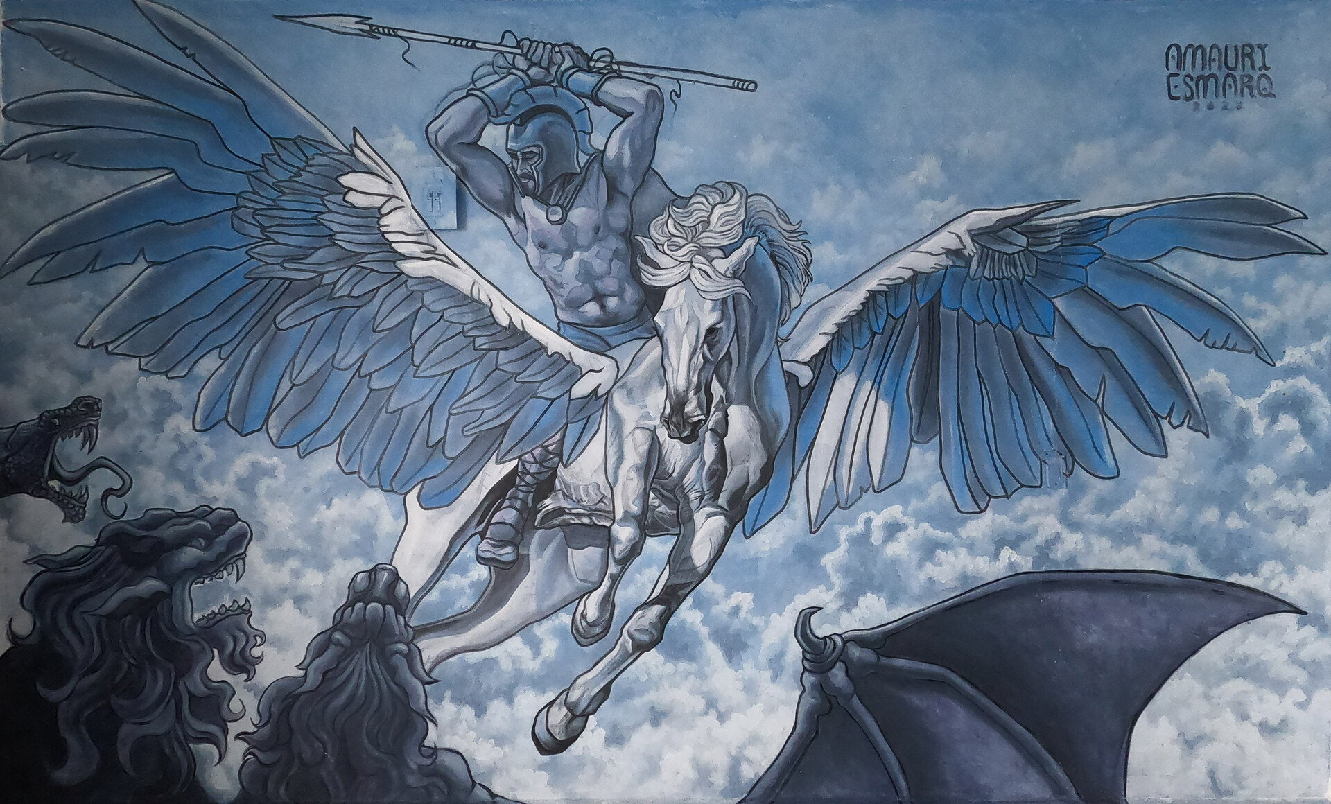 ArtStation - Pegaso y Belerofonte