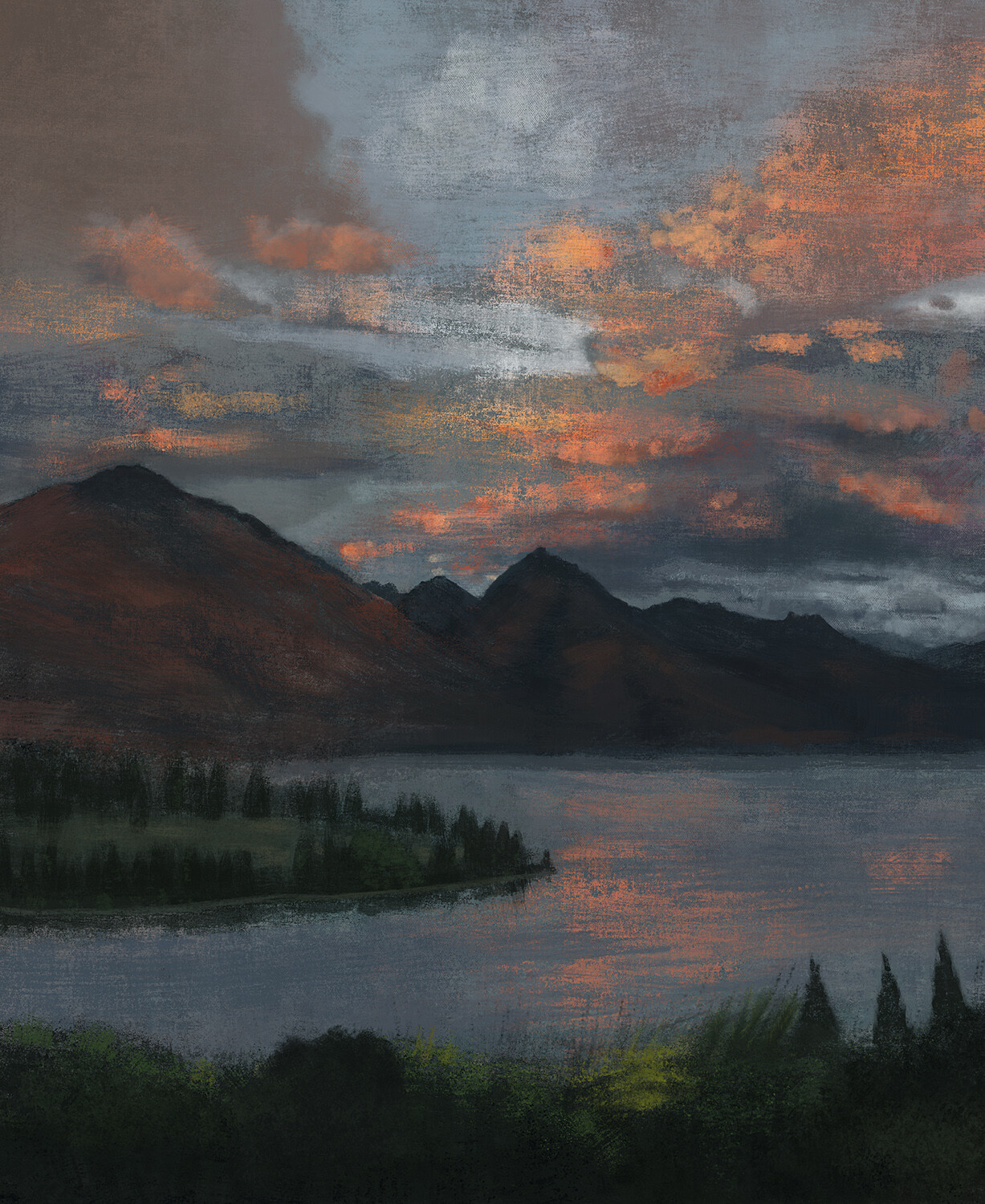 ArtStation - Mounatin Lake