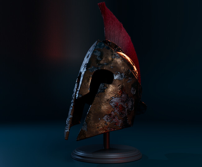 ArtStation - Weathered Spartan Helmet