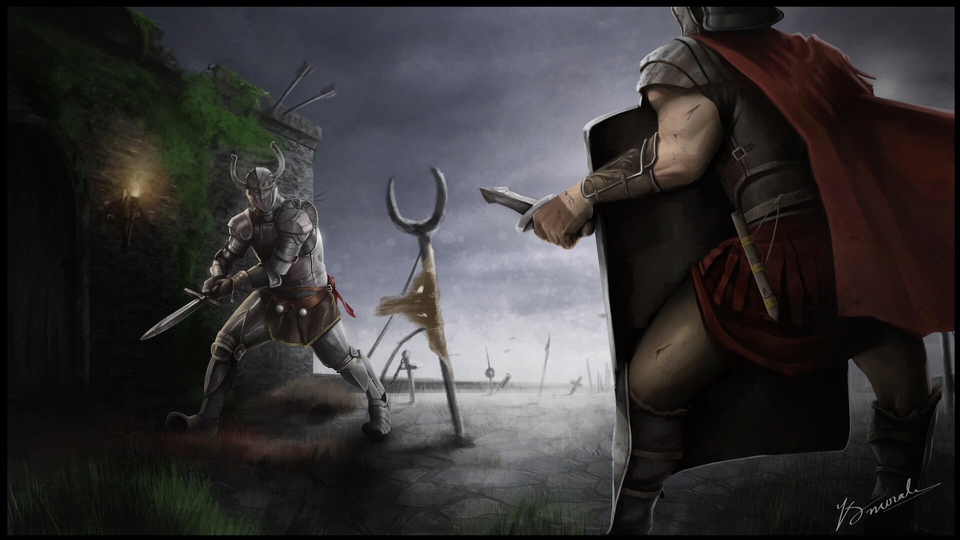 ArtStation - Confrontation With an Ancient Warrior