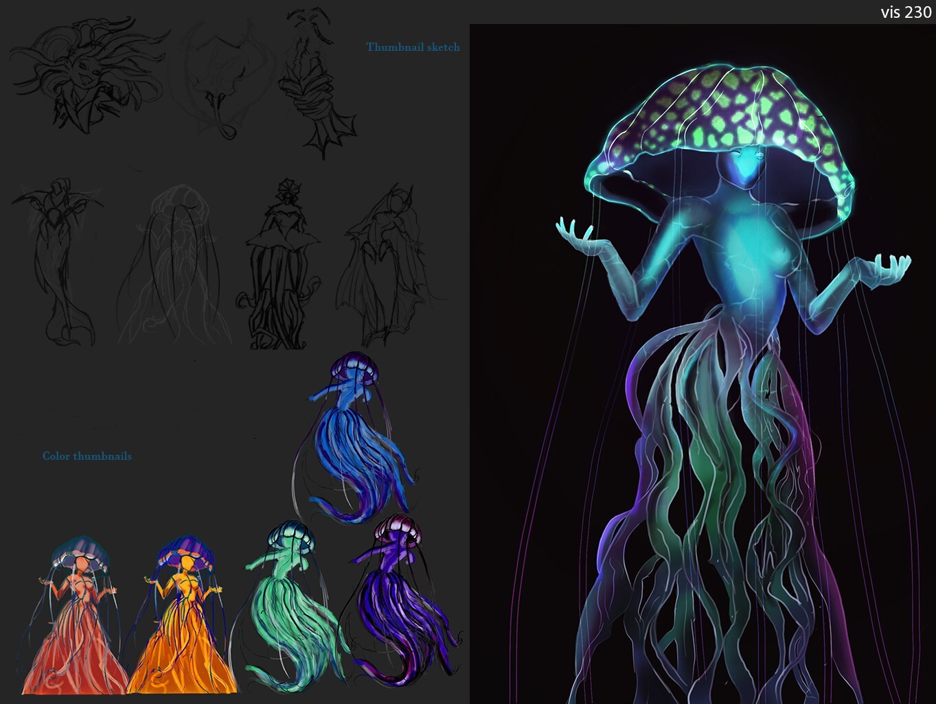 ArtStation - mermaid creature character design