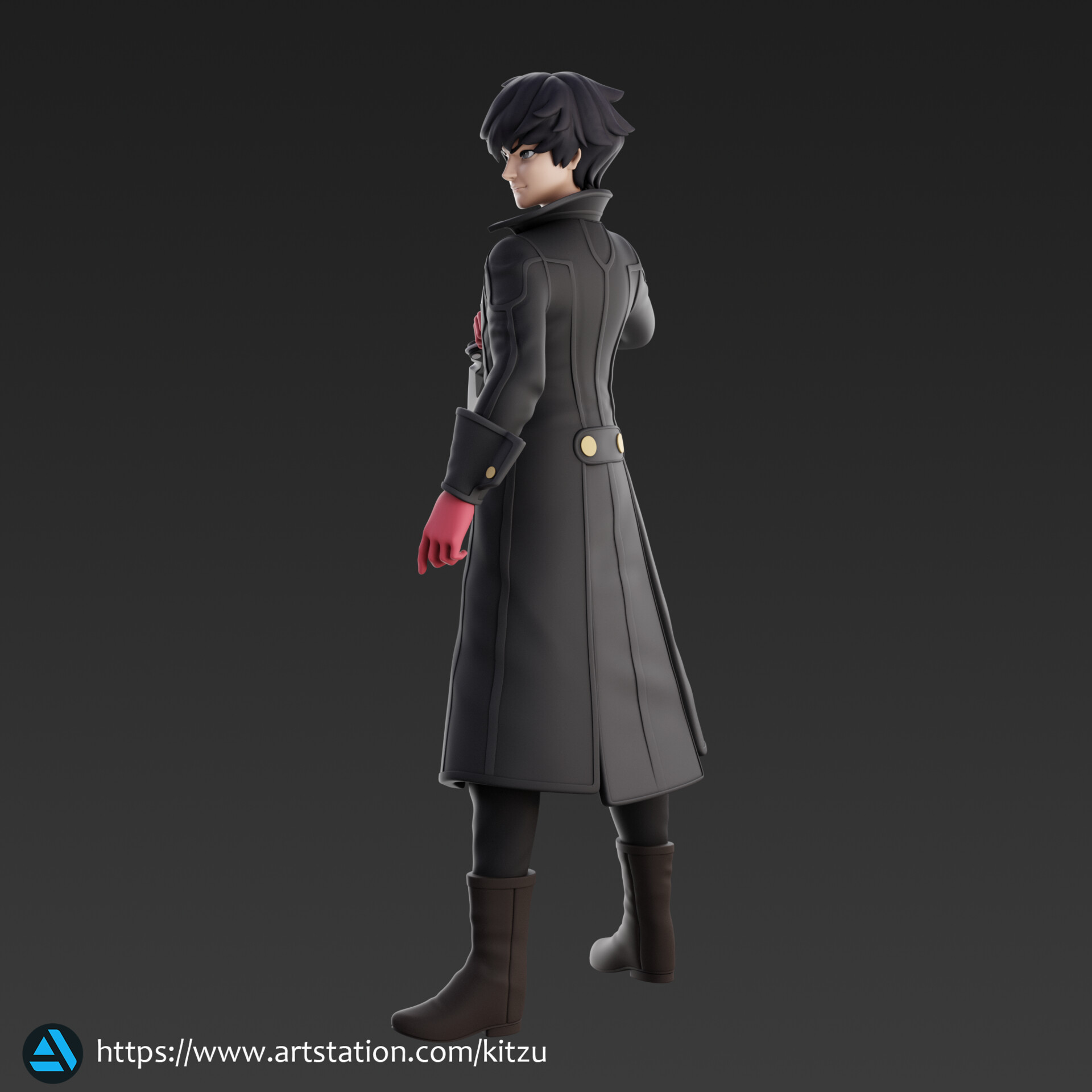 KITZU - PERSONA 5 ( REN AMAMIYA ) 3D CHARACTER FANART