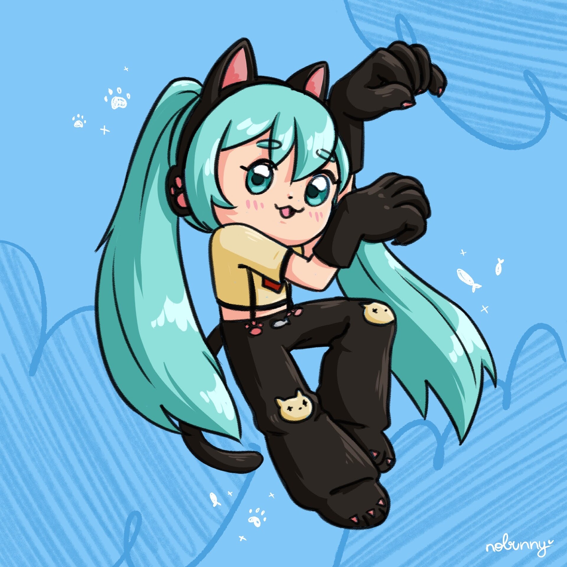 Miku Hatsune Chibi Cat