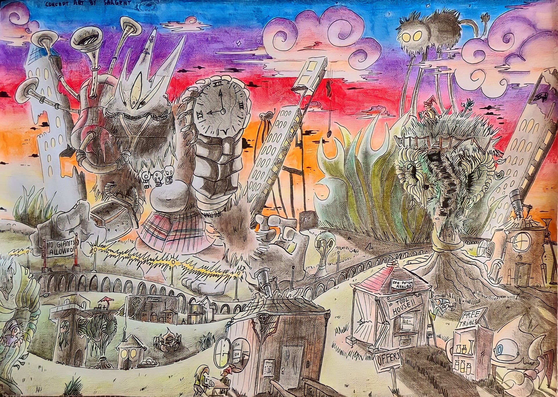 Sargent - Sunset in Colossus Lands