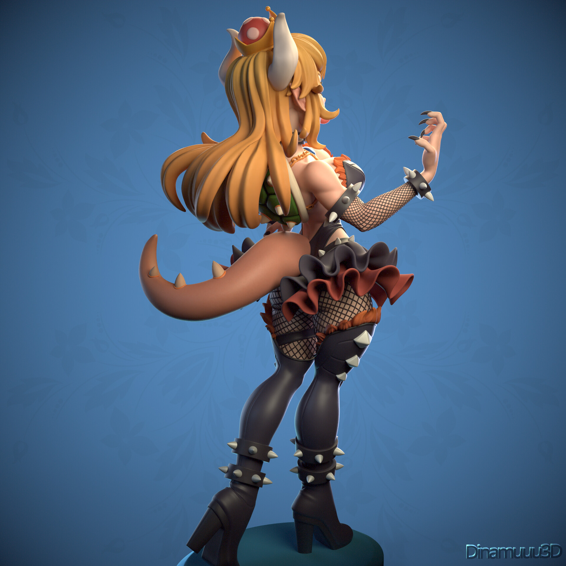 Dinamuuu 3D - Bowsette 3D Print Model STL