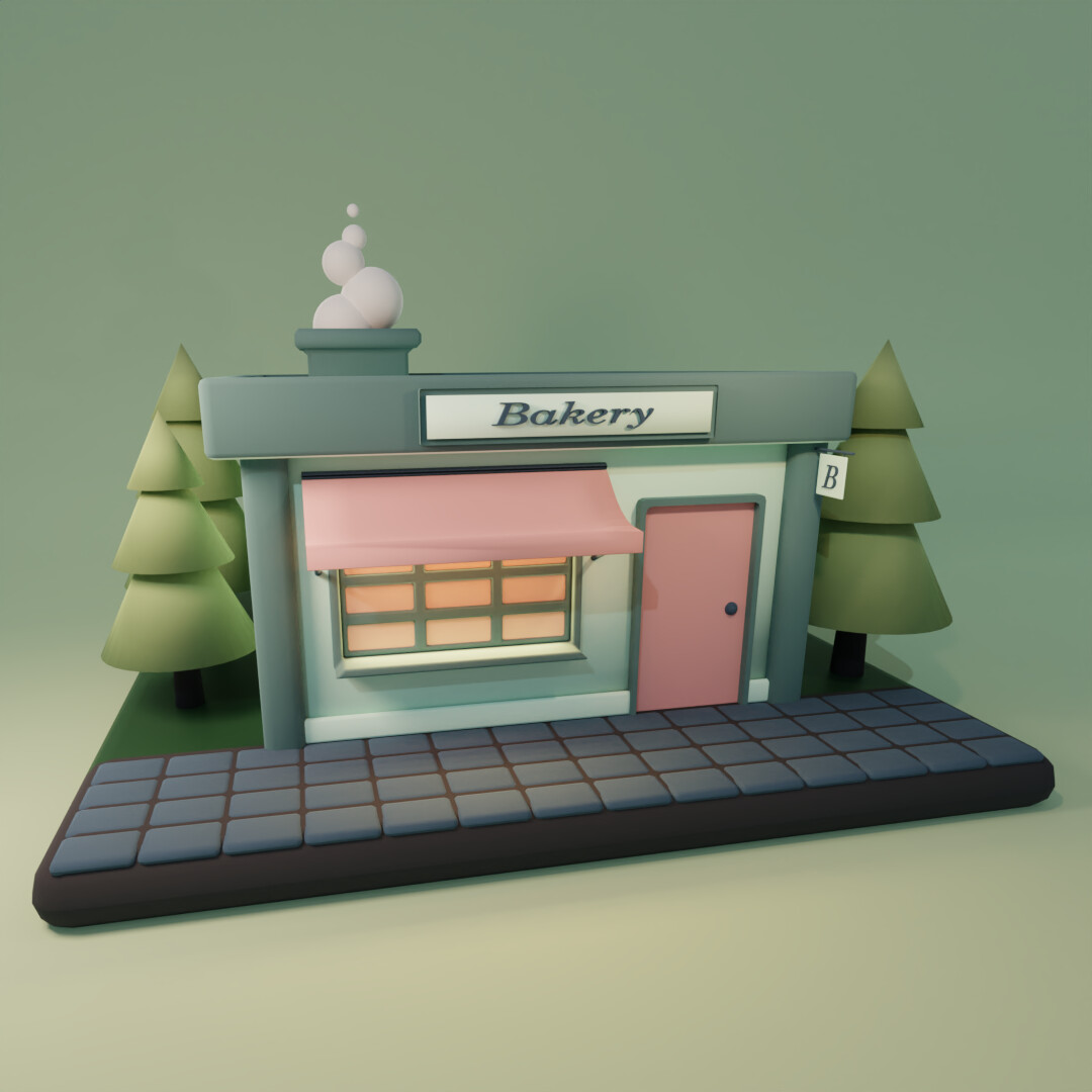 ArtStation - Low Poly Café