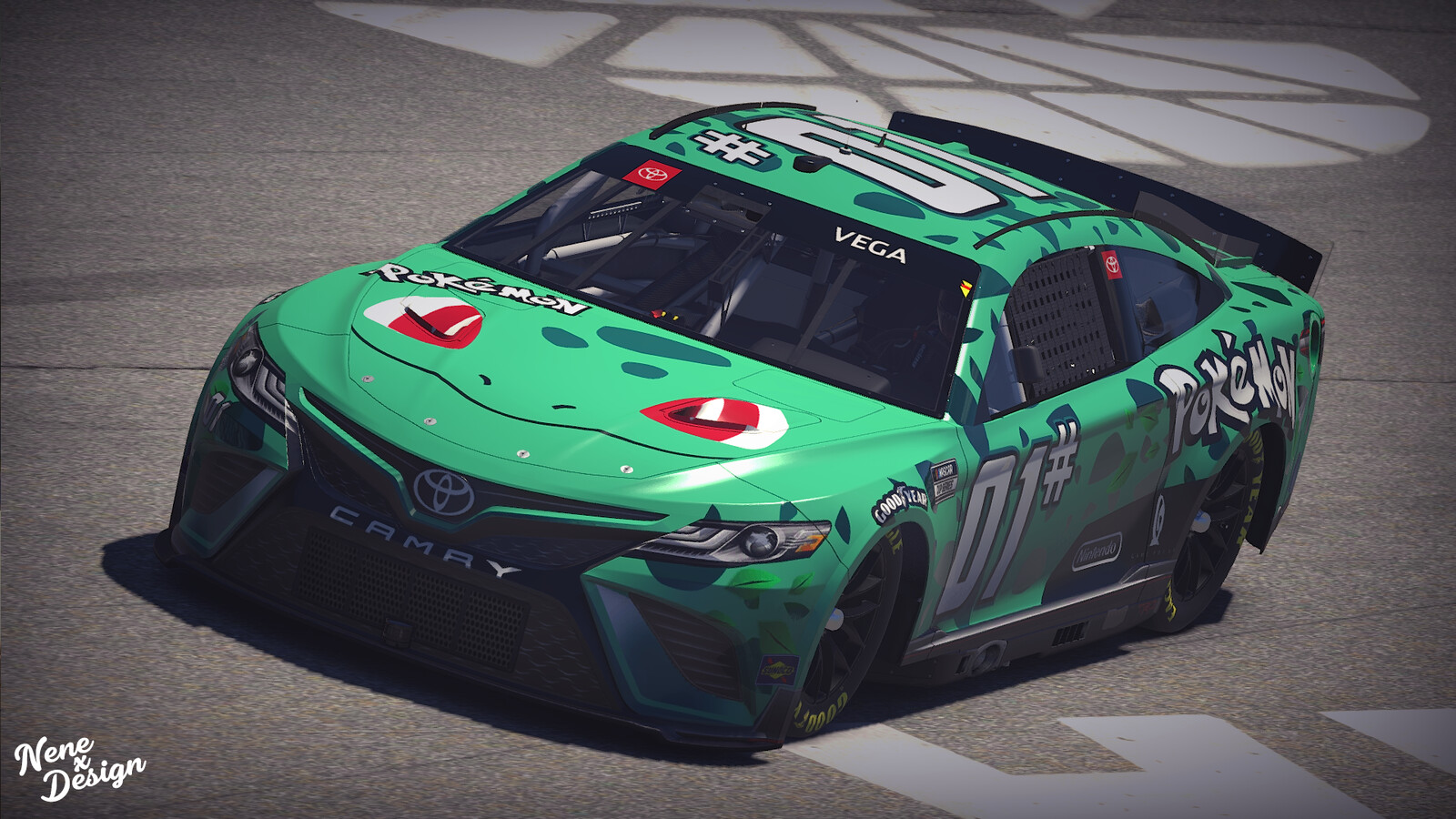 Alejandro Fernandez - Pokemon #01 Bulbasaur Concept NASCAR Next Gen ...