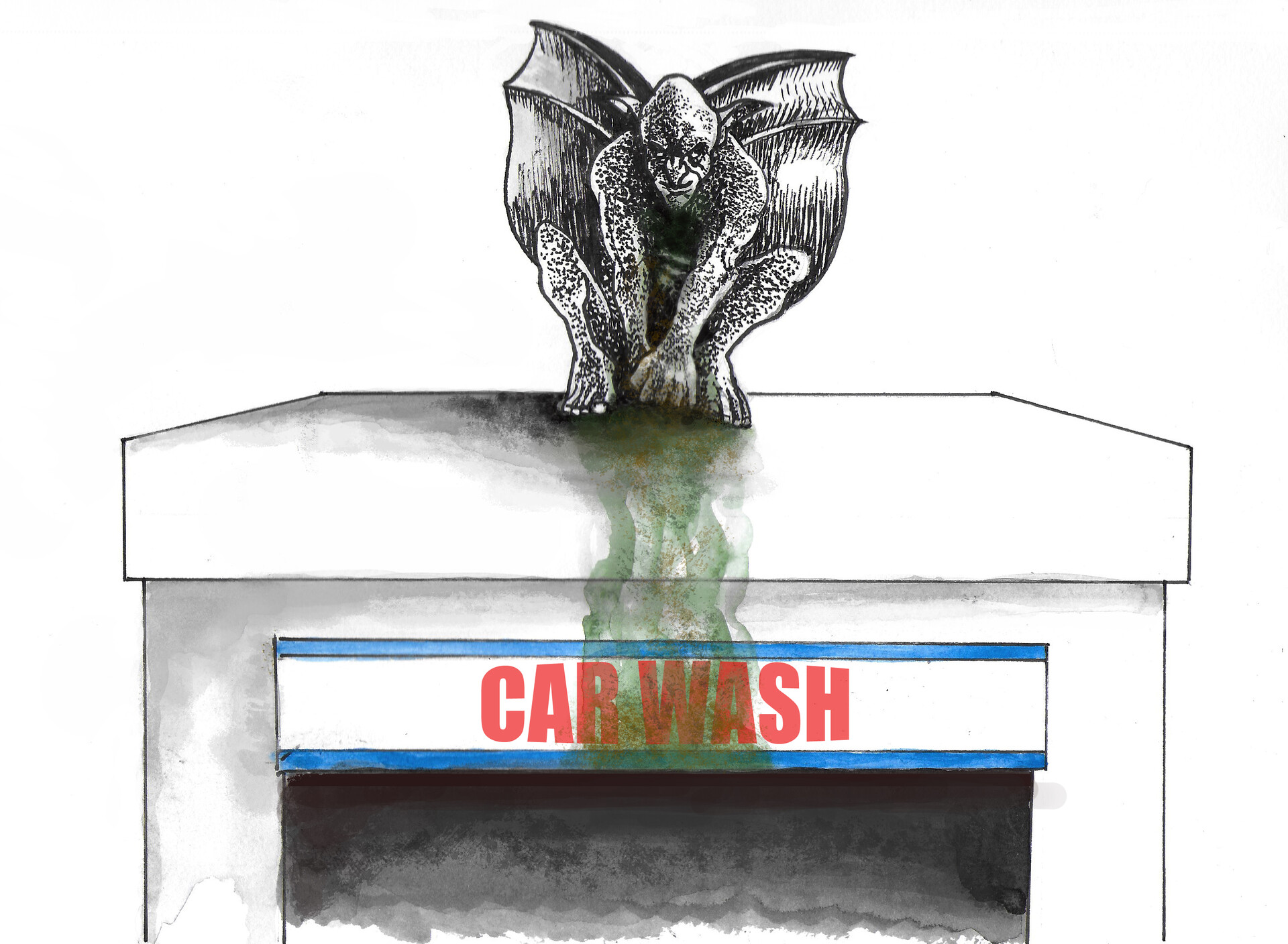 ArtStation - Inktober 2022 - day 1 - gargoyle