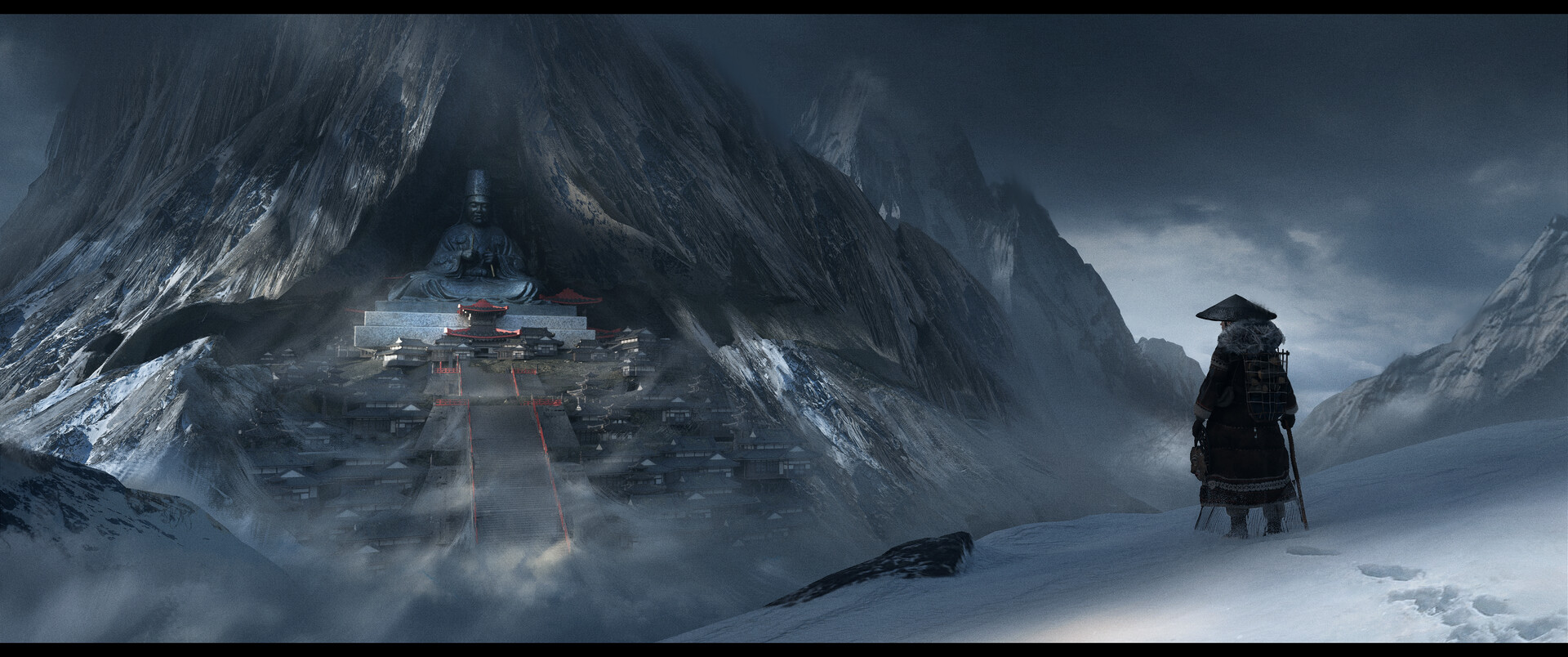 City beyond the mountain, Taha El.Bialy : r/ImaginaryMountains