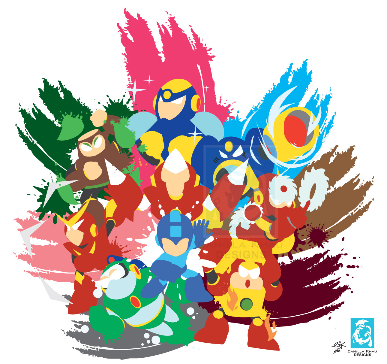 ArtStation - Megaman 2 Celebration - Graphic Illustration