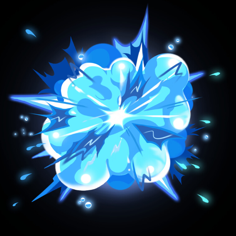 ArtStation - 2D CASUAL WATERBALL FX CONCEPT DRAWING
