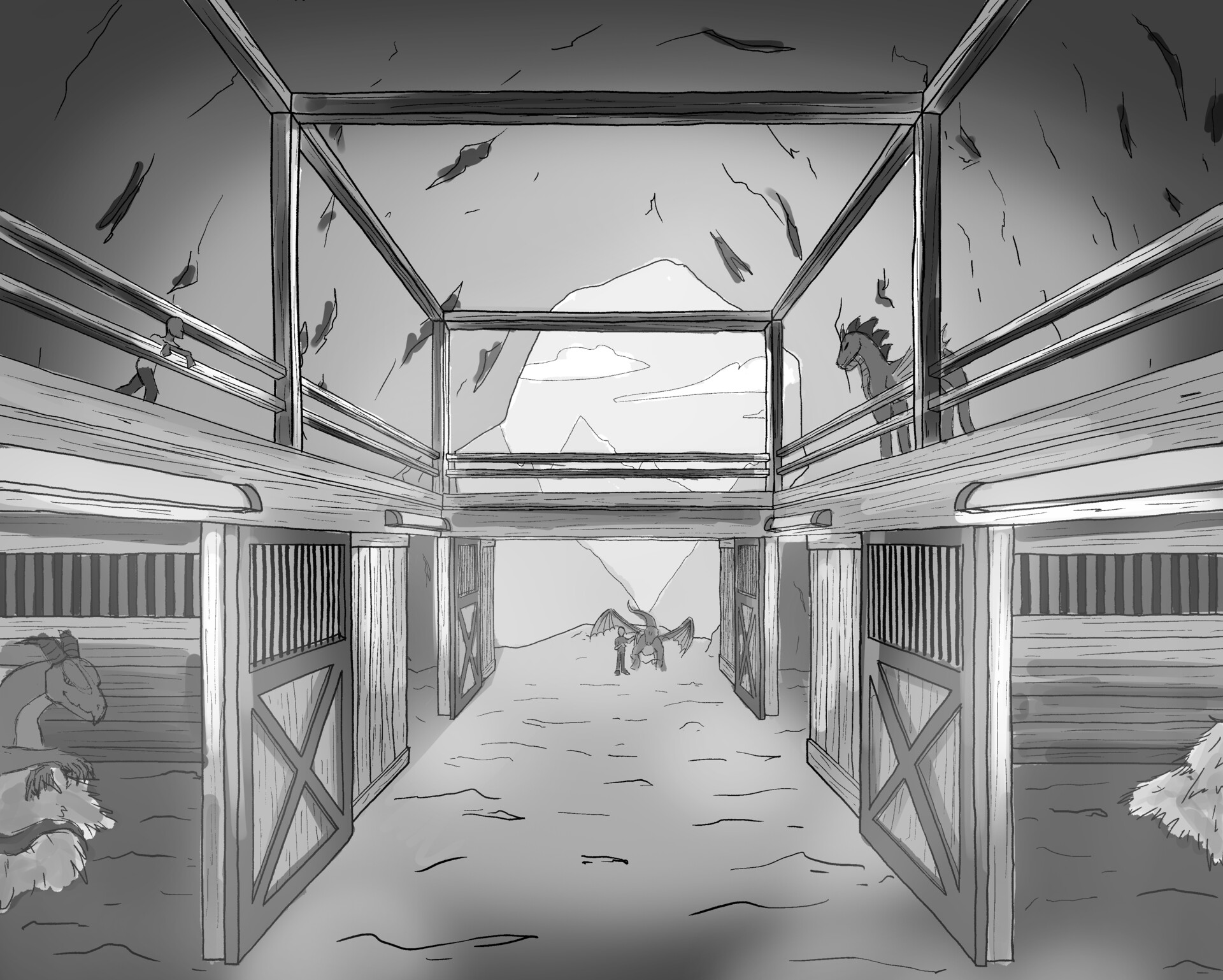 ArtStation - Dragon Stables