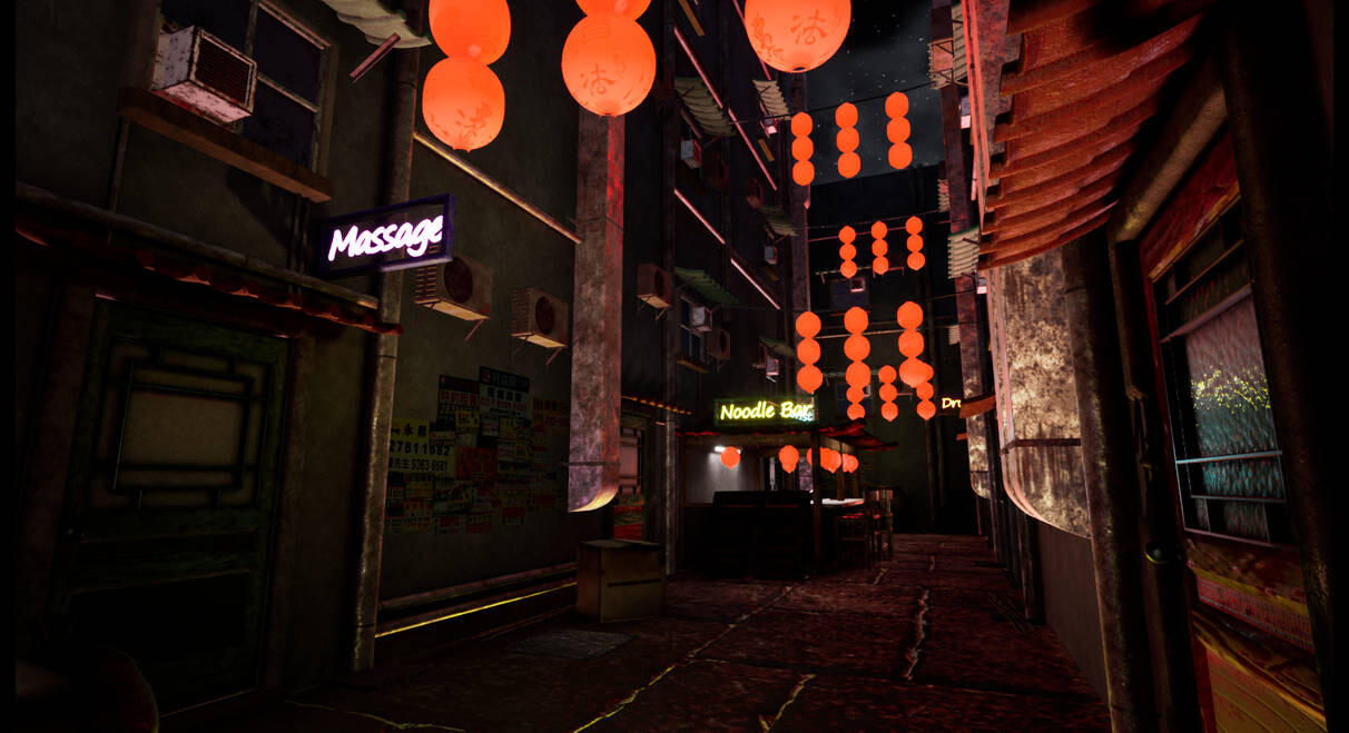 DigiScapes - Hong Kong alley virtual environment