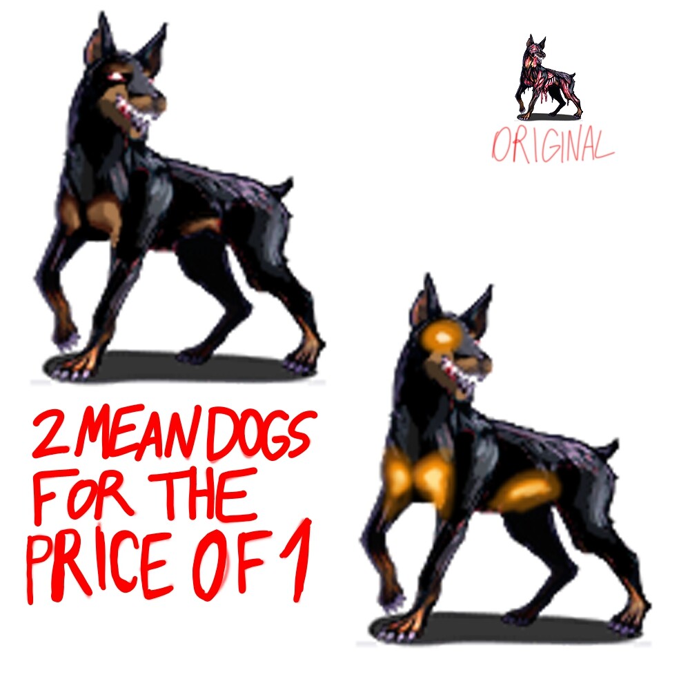 ArtStation - 2 Mean Dogs for the price of 1