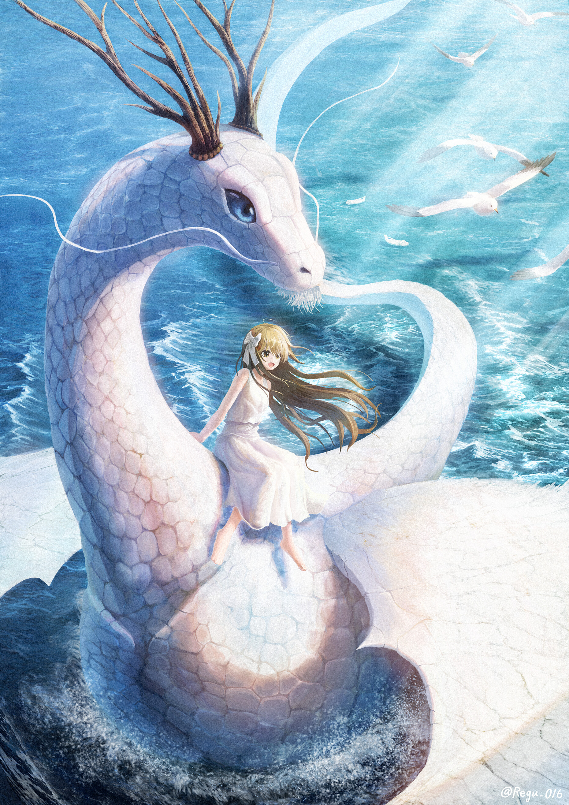 ArtStation - White Snake Dragon