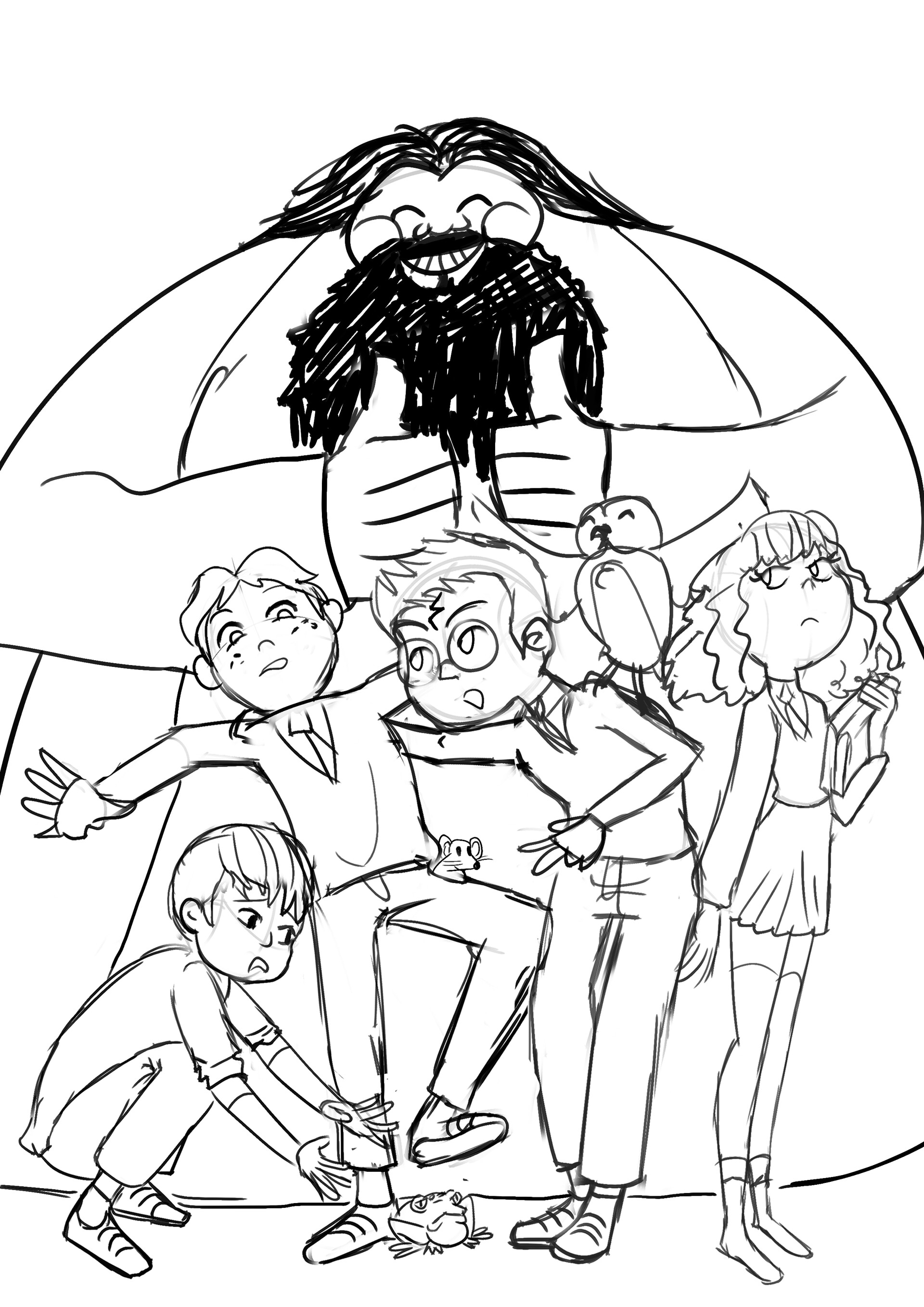 how to draw harry potter in year 1 at hogwarts