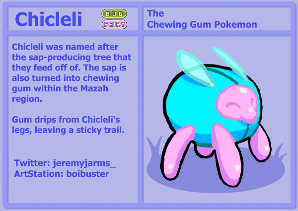 ArtStation - Chewing Gum Pokémon + 4 Random Creatures