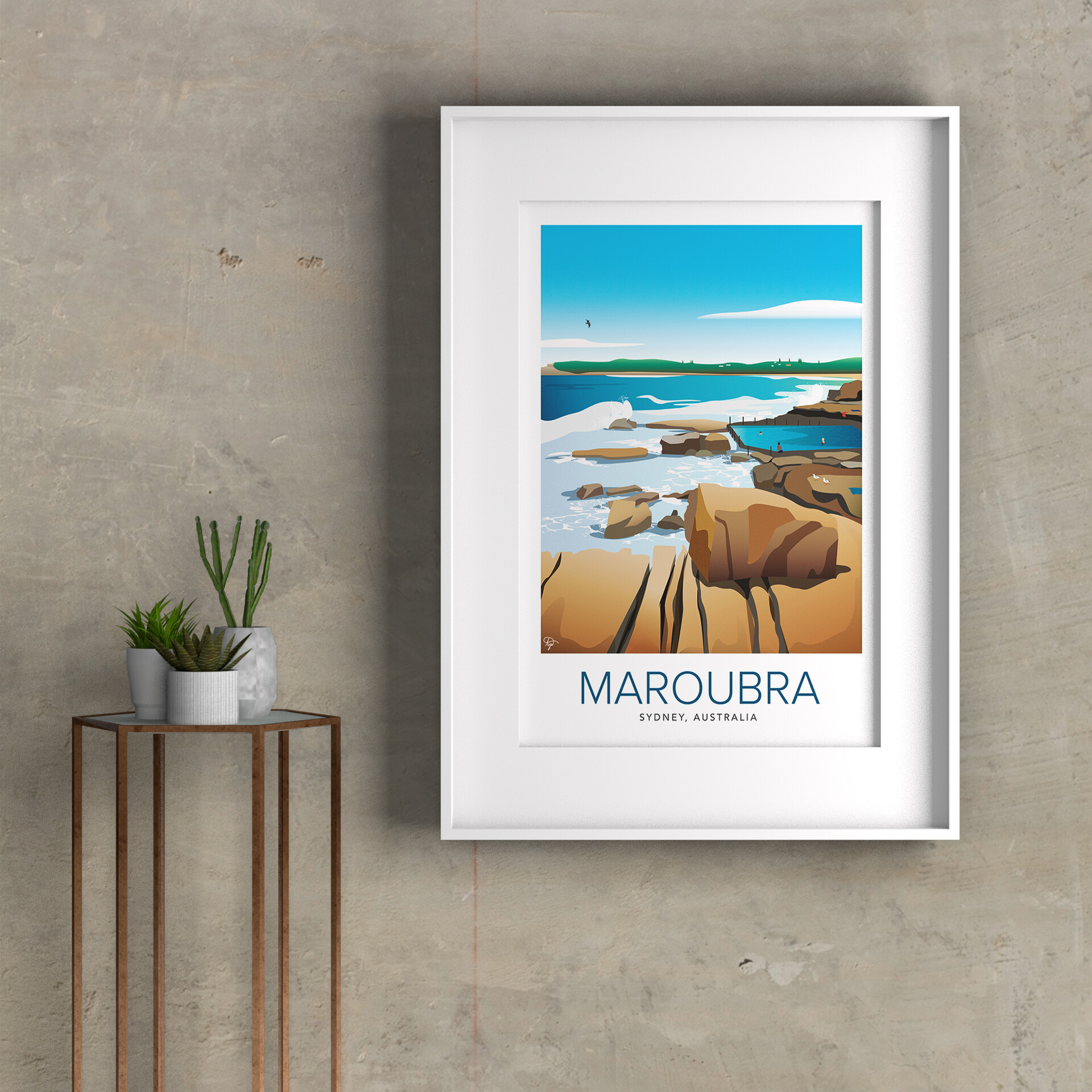 Alexandra Ware - Maroubra Beach Landscape Illustration